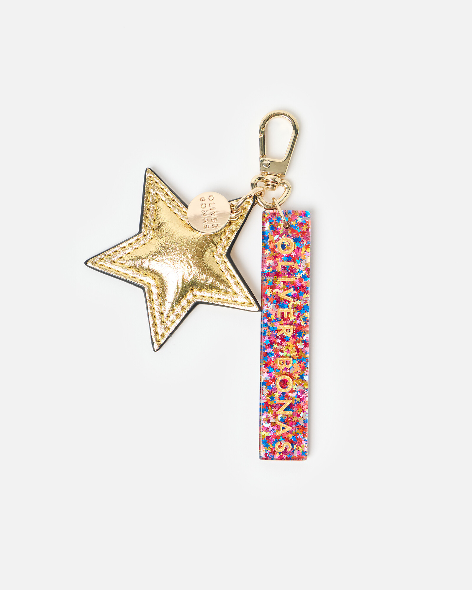 Gold Star Glitter Keyring | Oliver Bonas
