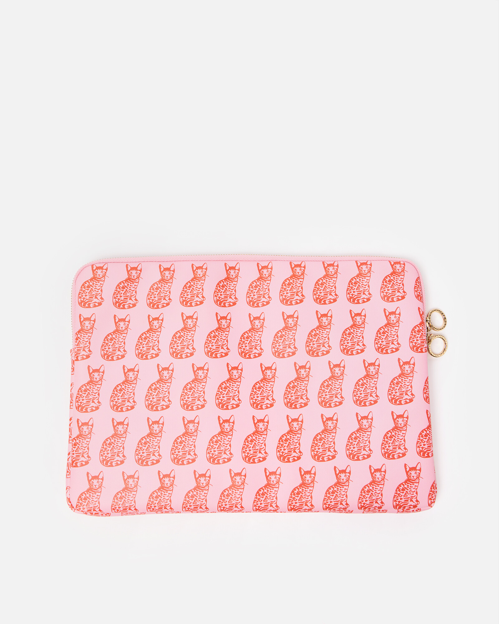 Cat Pink Laptop Case | Oliver Bonas