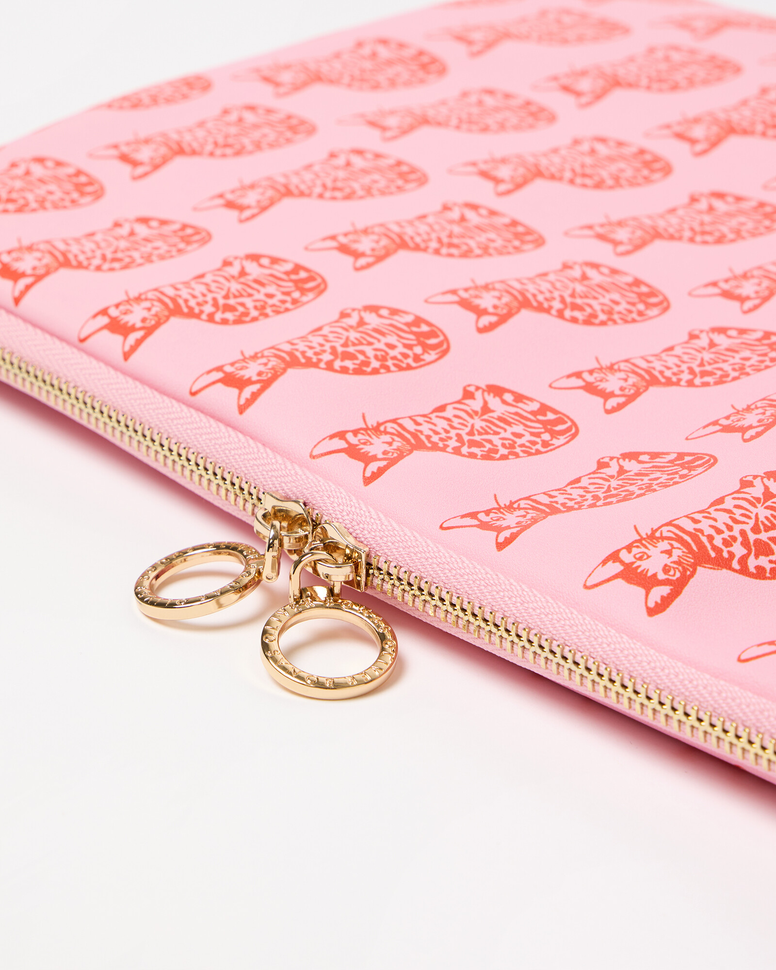 Cat Pink Laptop Case | Oliver Bonas