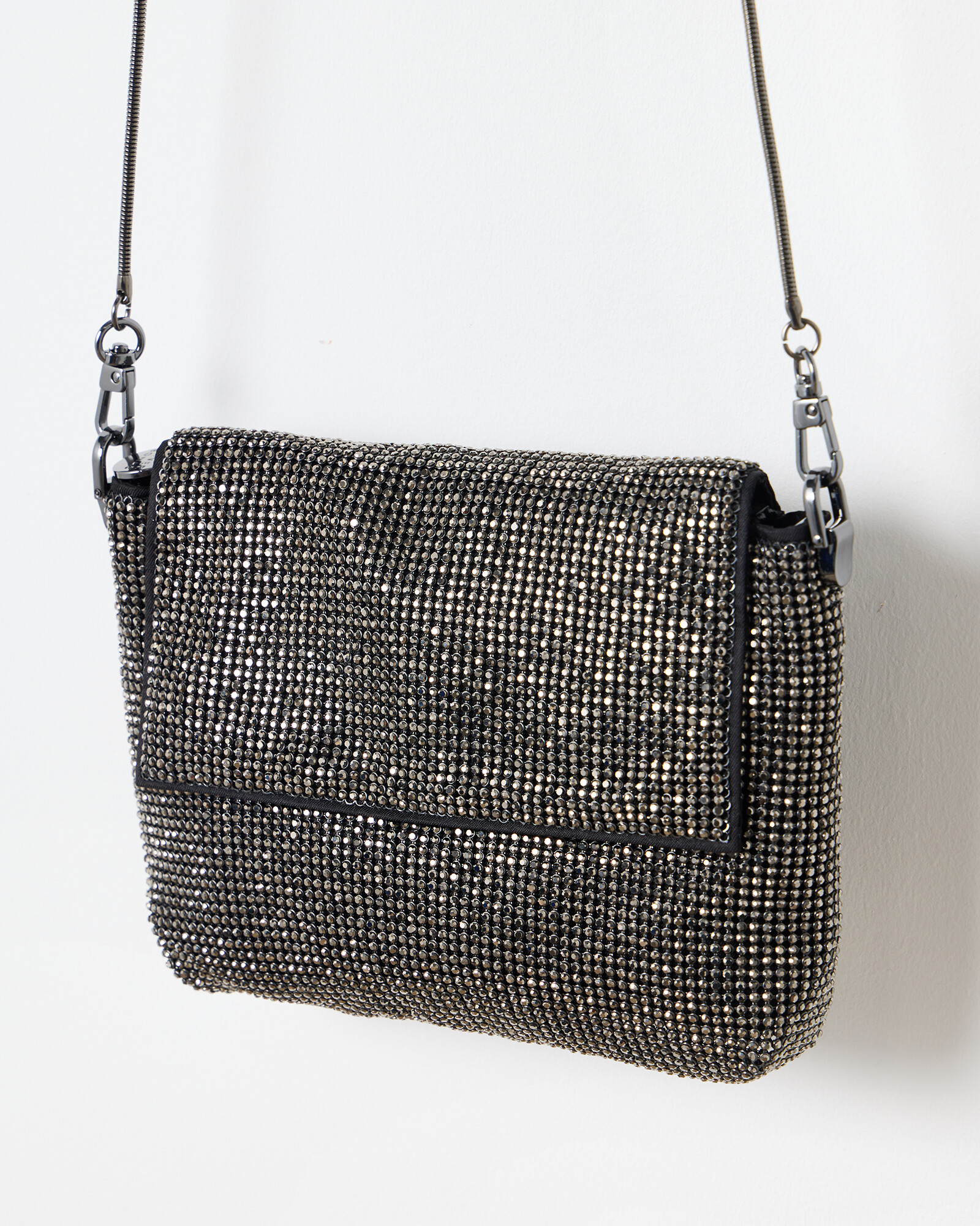 Jodie Silver Gem Crossbody Bag | Oliver Bonas