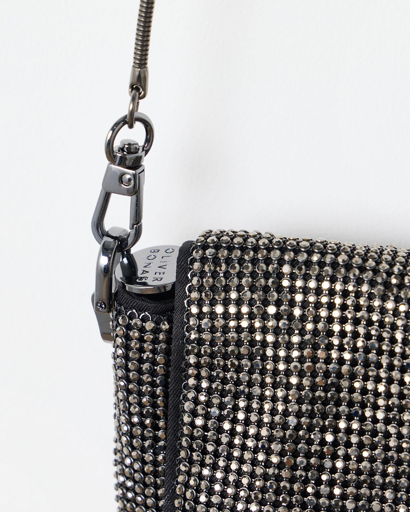 Jodie Silver Gem Crossbody Bag | Oliver Bonas