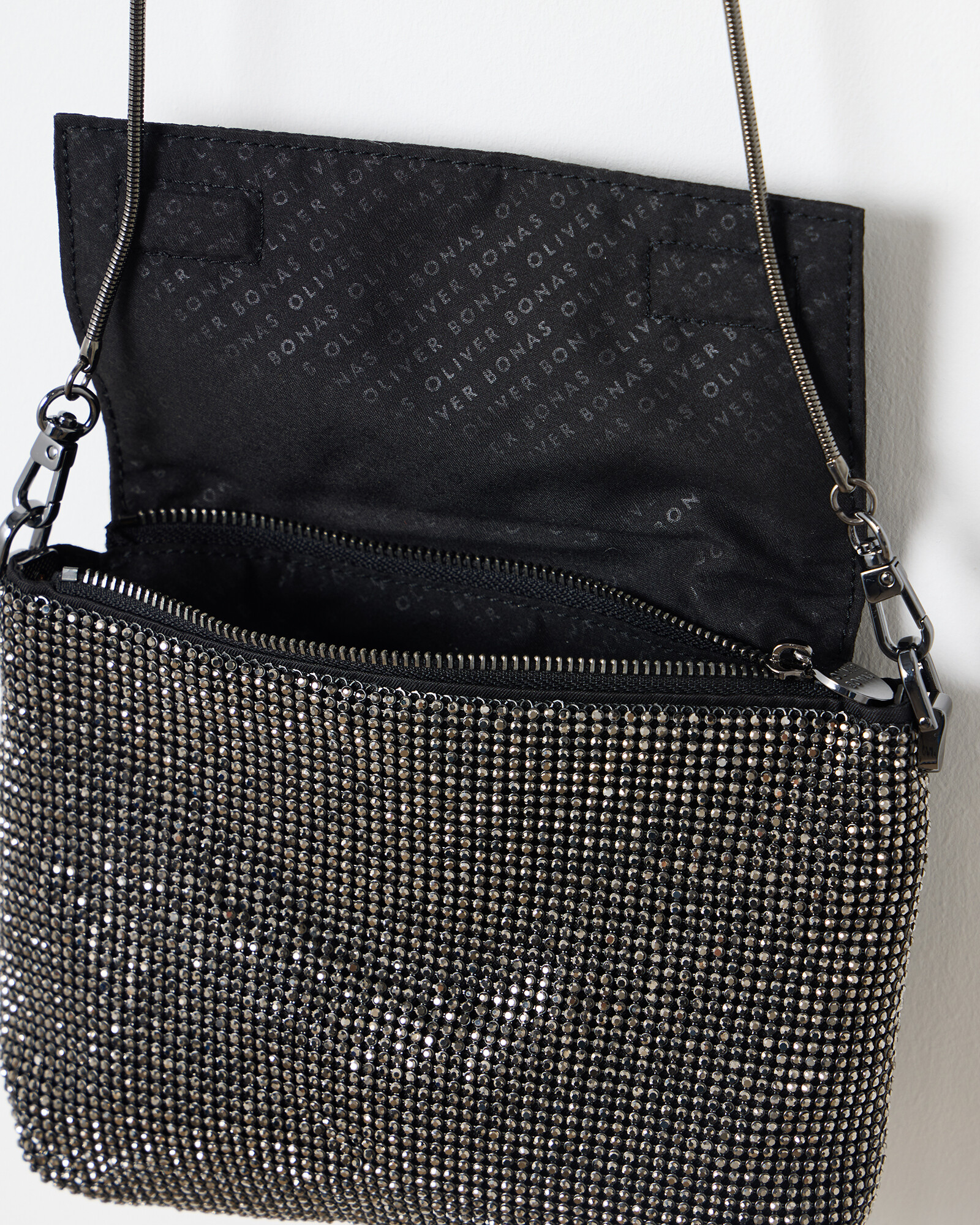 Jodie Silver Gem Crossbody Bag | Oliver Bonas