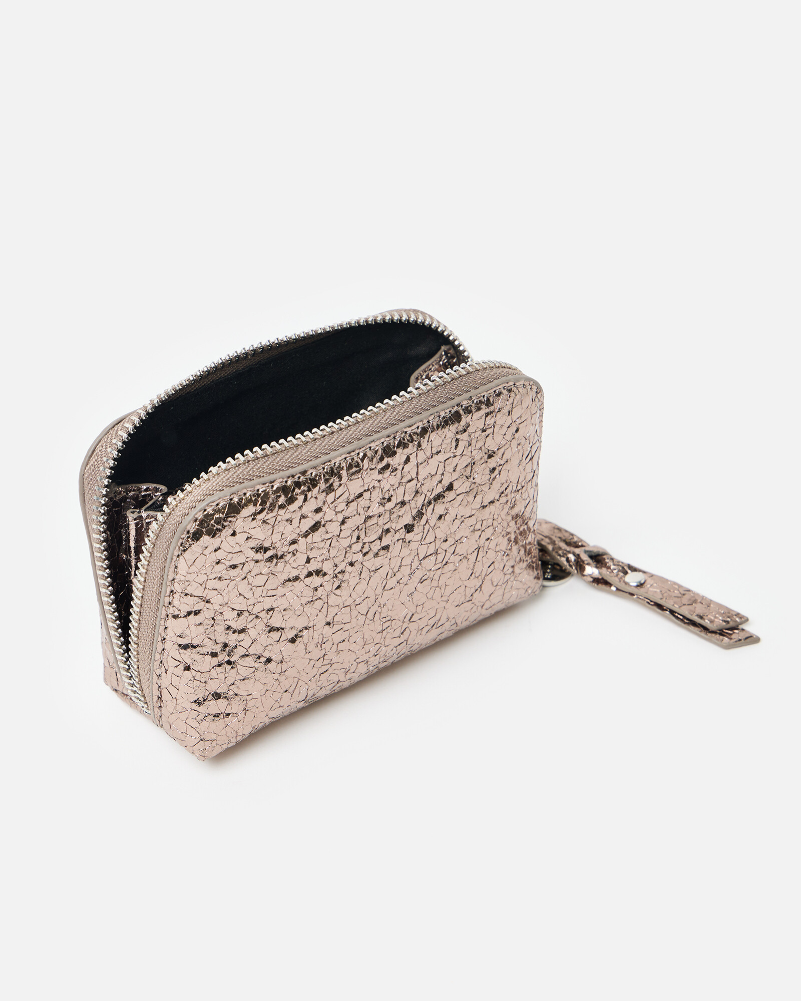 Holly Rose Gold Metallic Zipped Pouch | Oliver Bonas