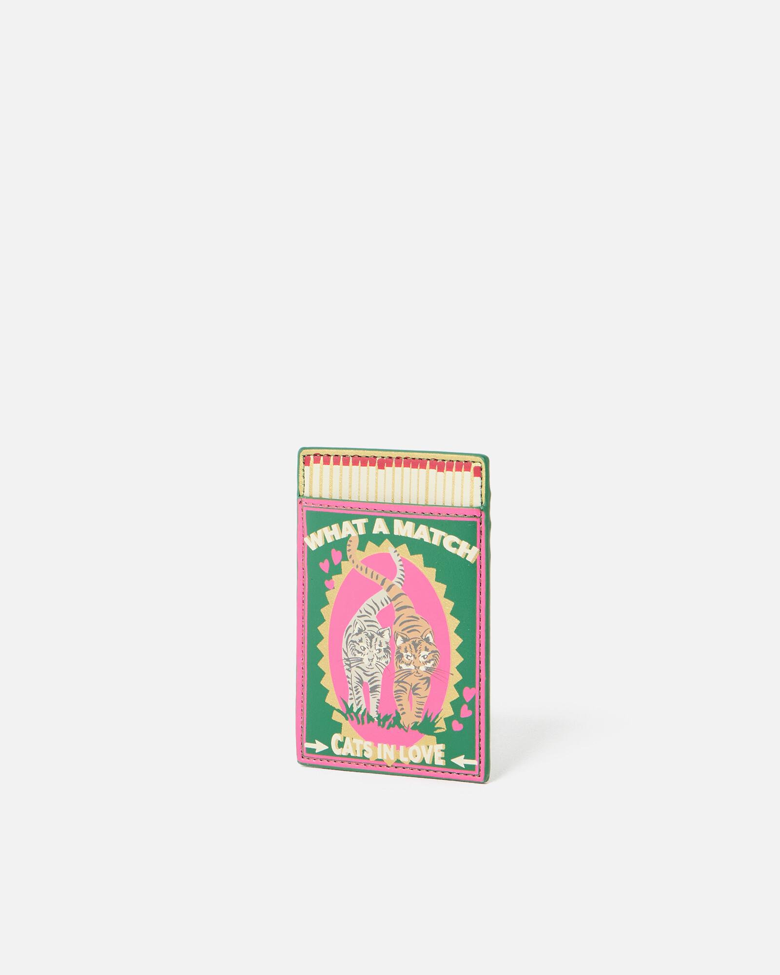 Cat Matchbox Green Card Holder | Oliver Bonas