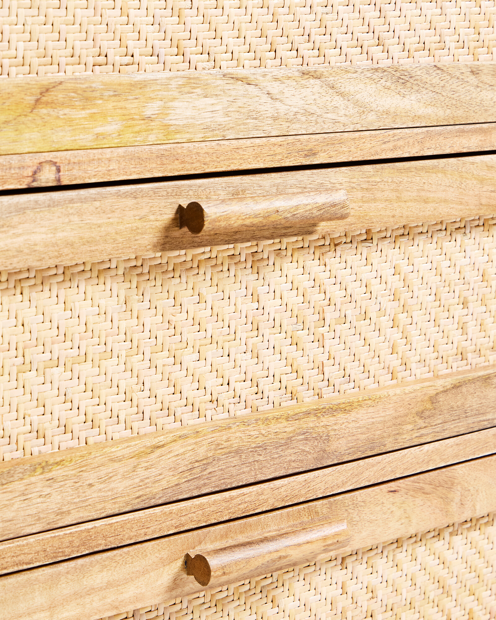 Tinta Pink Stripe Mango Wood Tallboy Chest of Drawers | Oliver Bonas