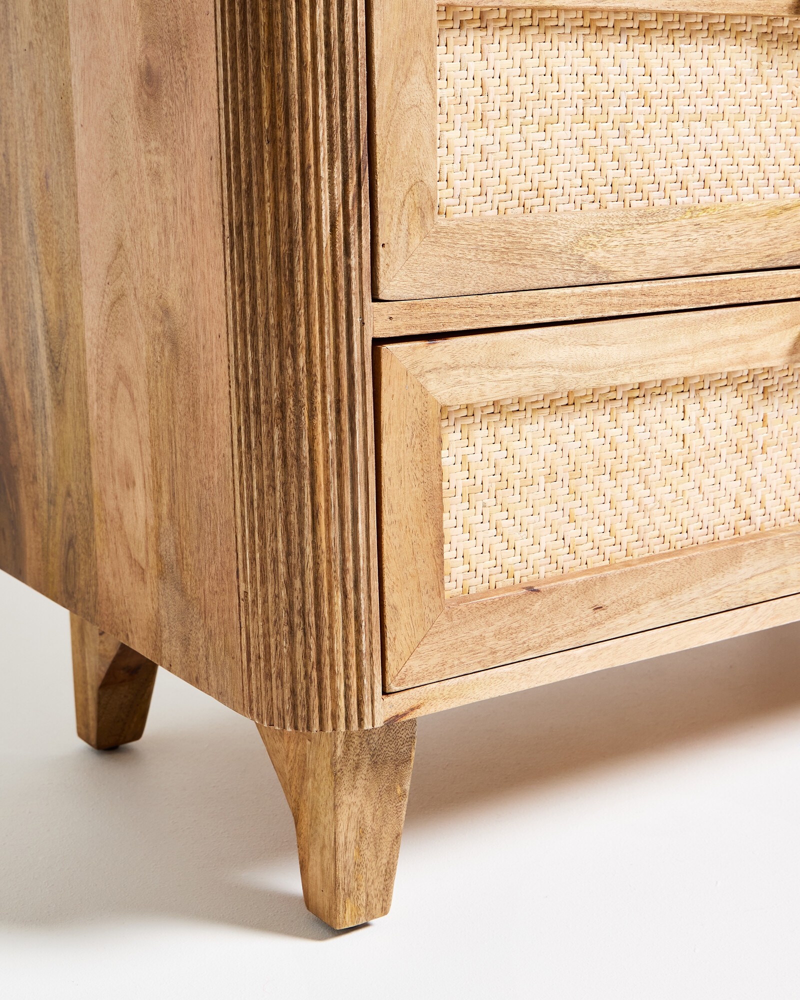 Tinta Pink Stripe Mango Wood Tallboy Chest of Drawers | Oliver Bonas