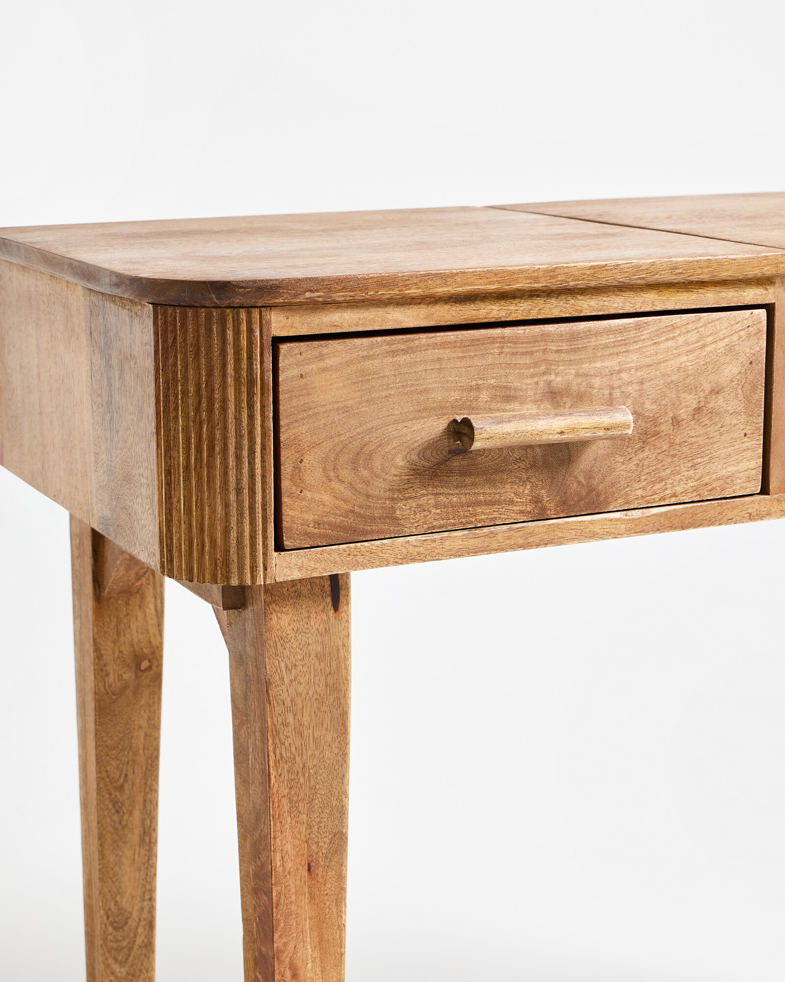 Tinta Pink Stripe Mango Wood Dressing Table | Oliver Bonas