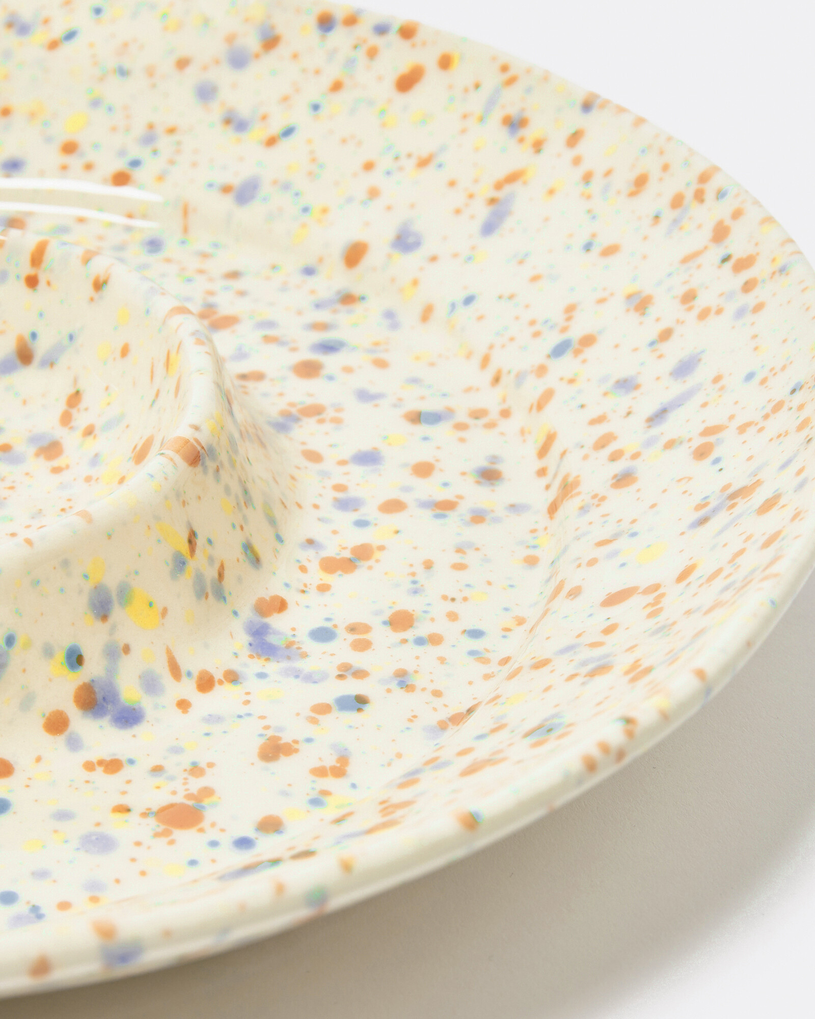 Tami Splatter Ceramic Chip & Dip Platter | Oliver Bonas
