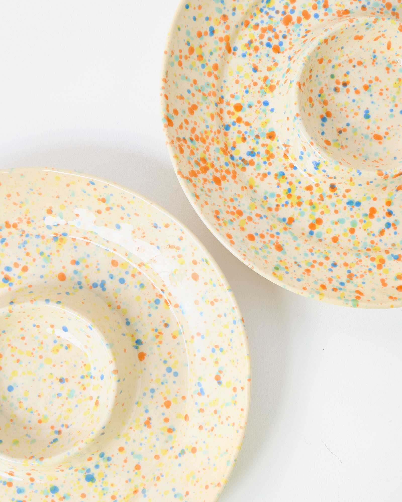 Tami Splatter Ceramic Chip & Dip Platter | Oliver Bonas