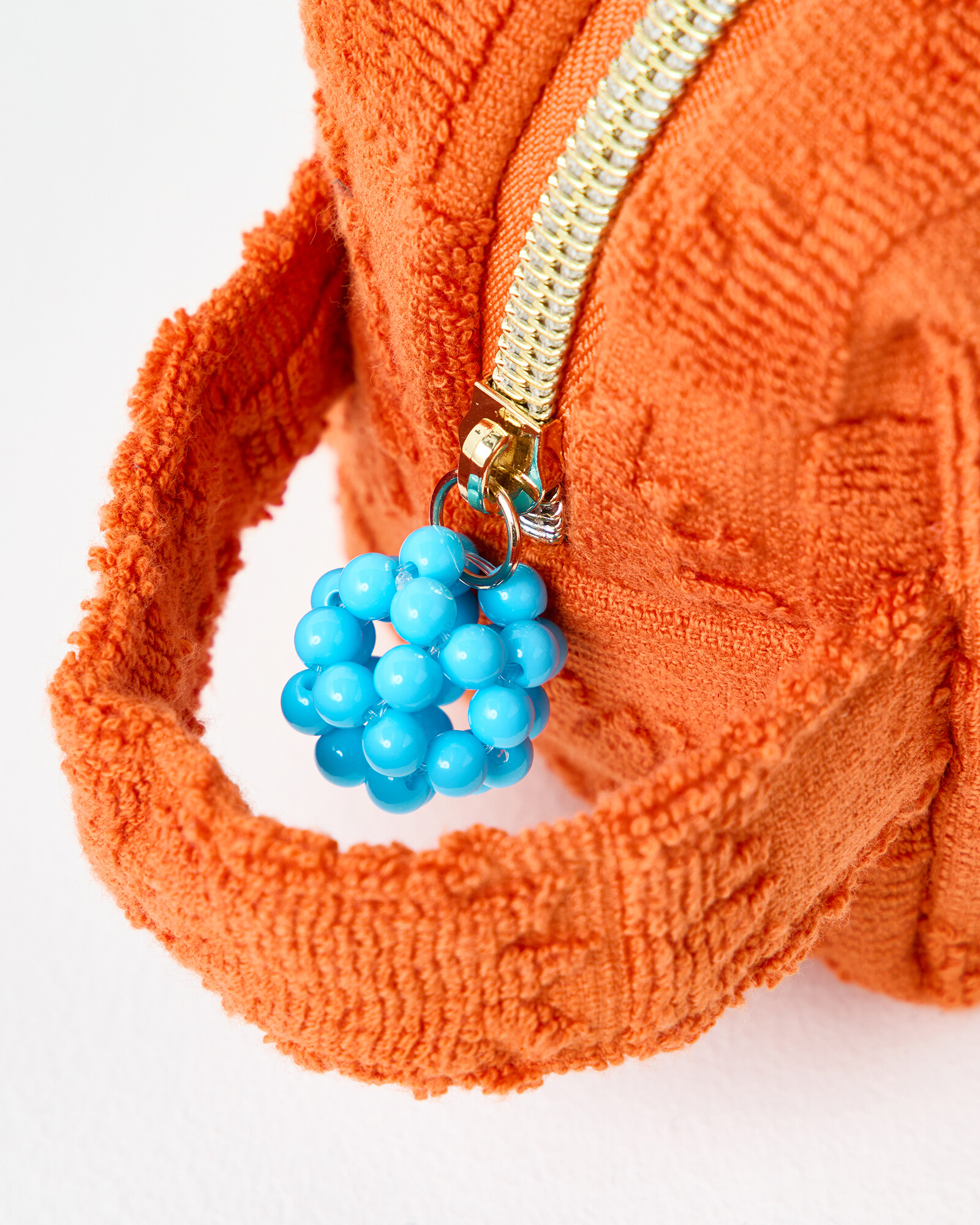 Orange Sun Tile Towelled Makeup Bag | Oliver Bonas