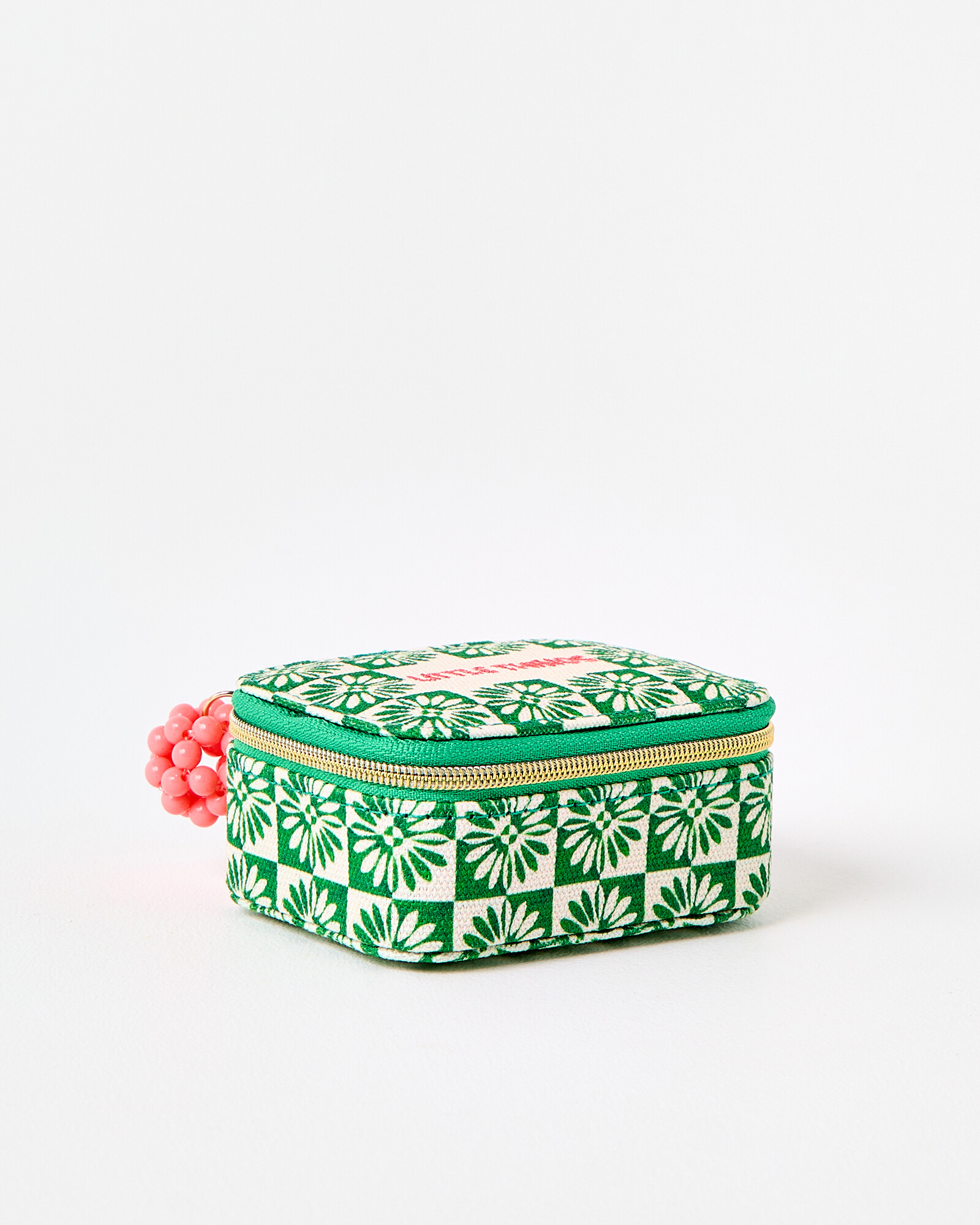 Little Things Green Floral Travel Jewellery Box | Oliver Bonas