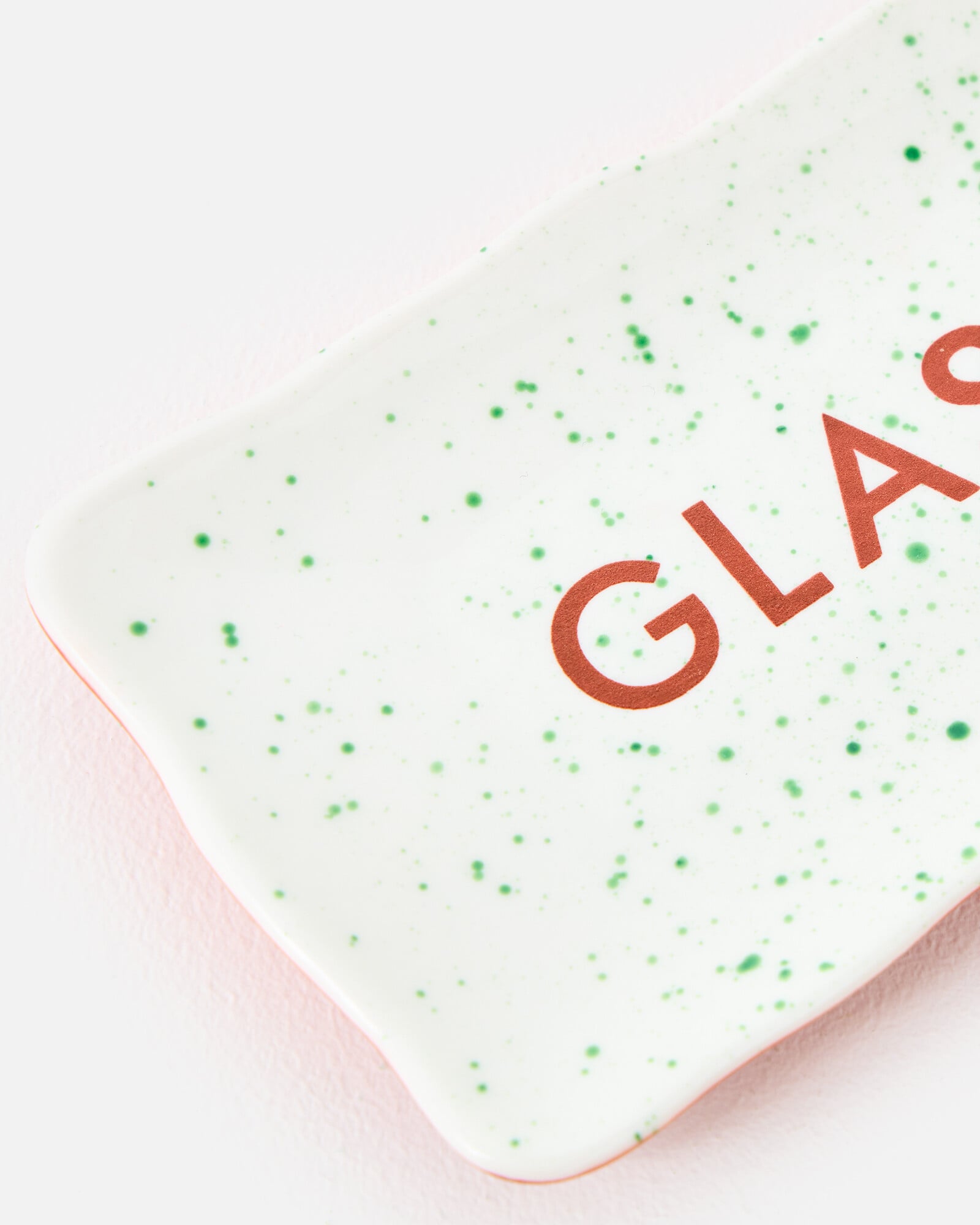 Green Speckle Ceramic Glasses Tray | Oliver Bonas