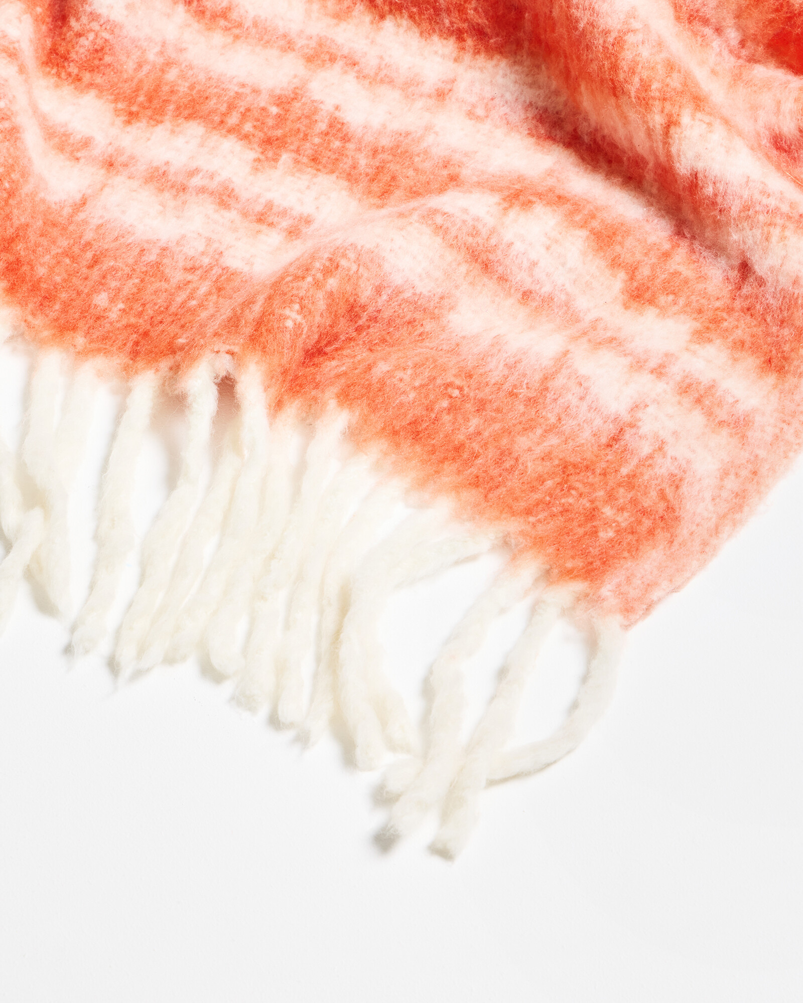 Amina Reversible Orange Check Cosy Throw | Oliver Bonas