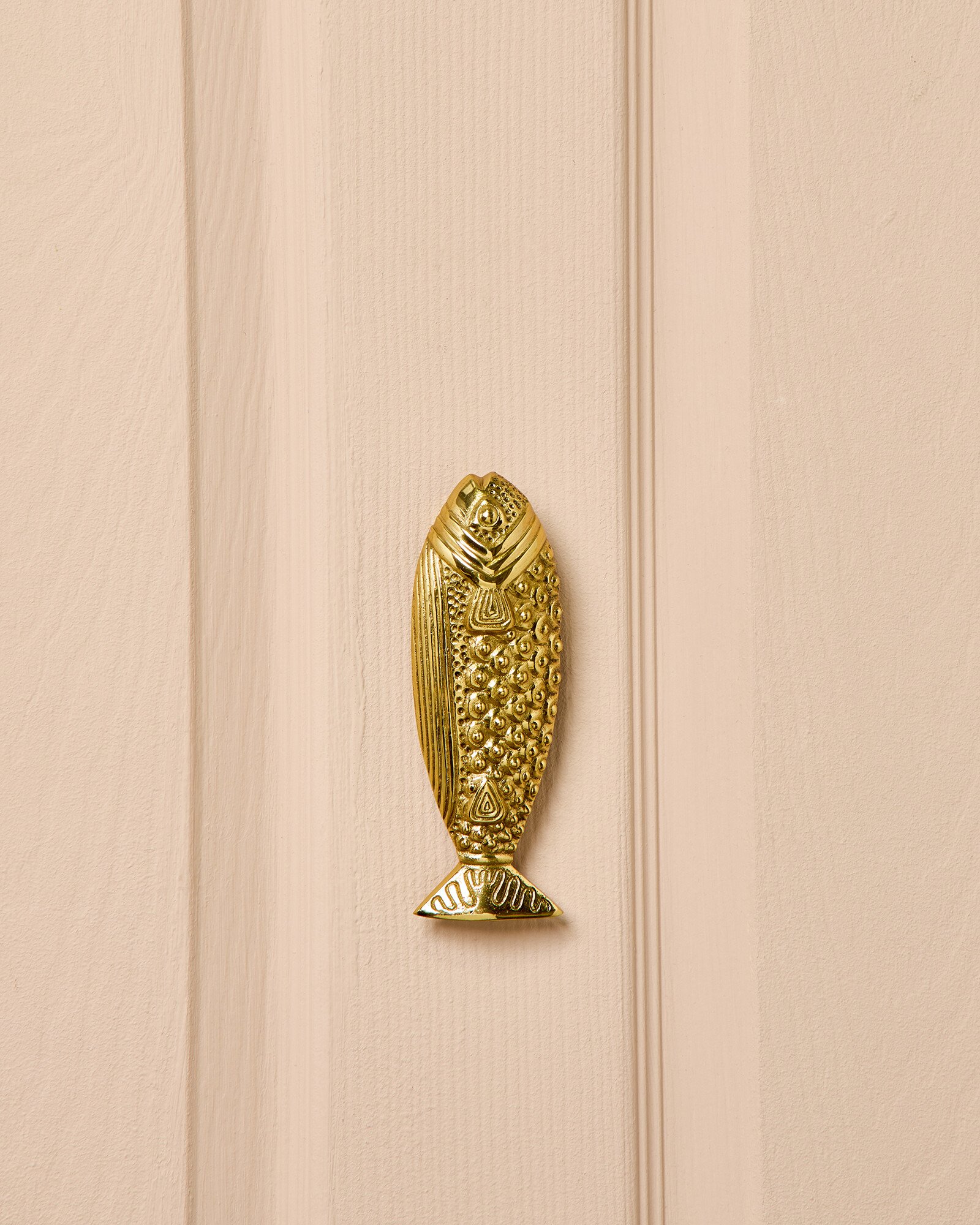 Fish Gold Metal Door Knocker | Oliver Bonas