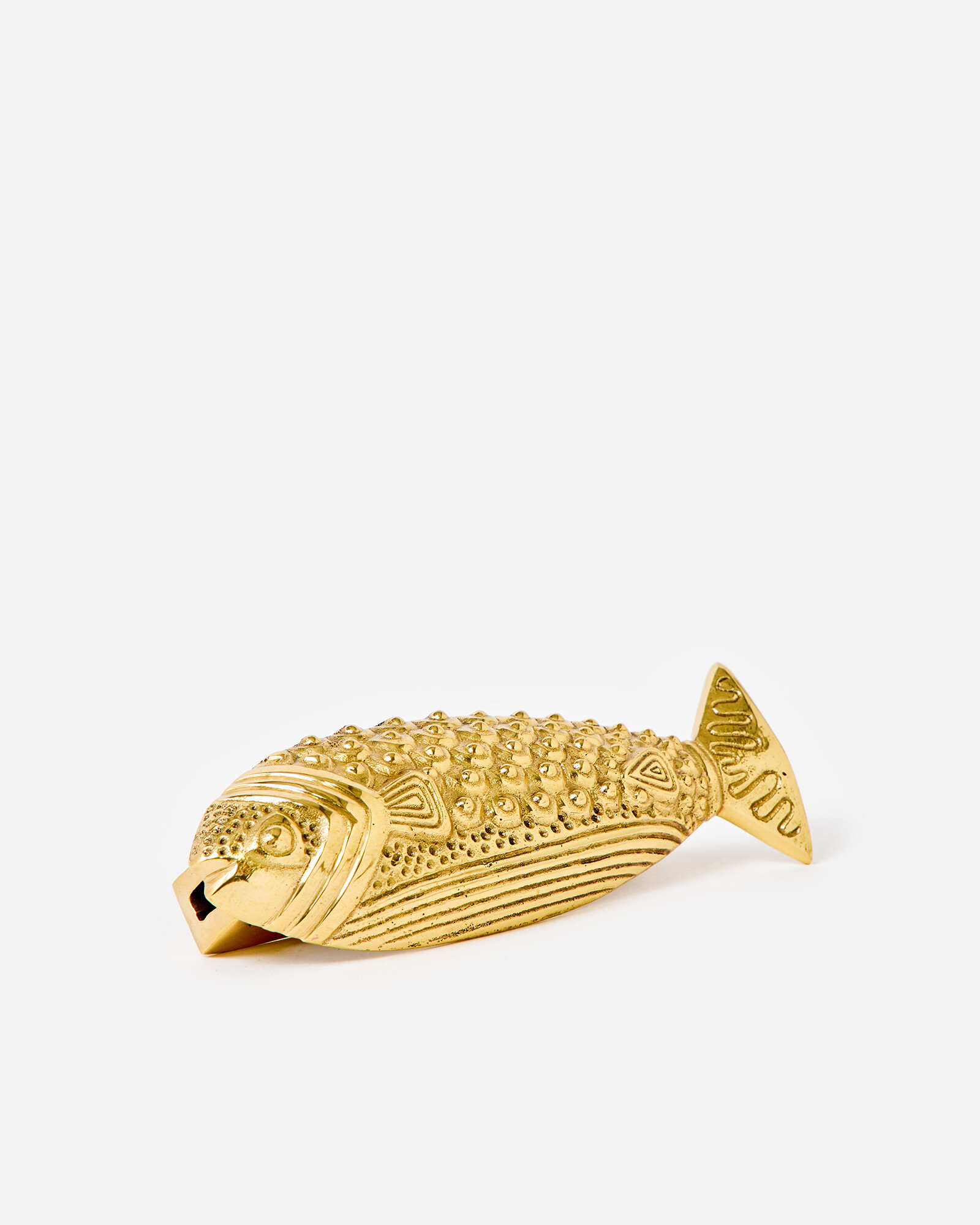 Fish Gold Metal Door Knocker | Oliver Bonas