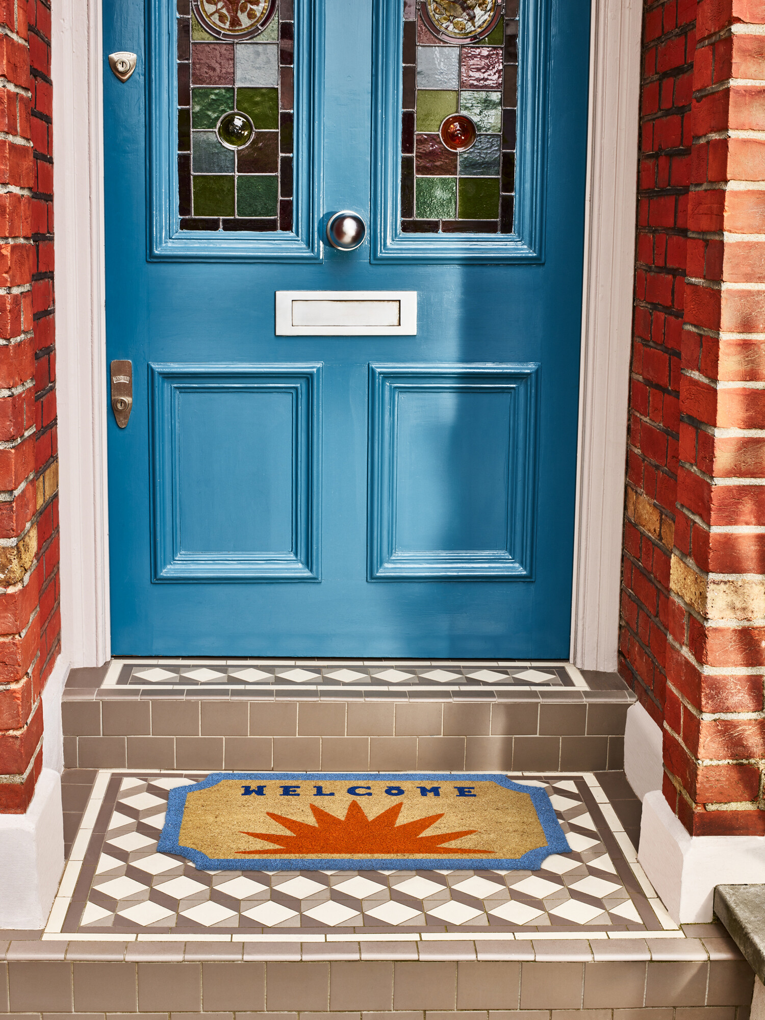 Welcome Orange Sunset Doormat | Oliver Bonas