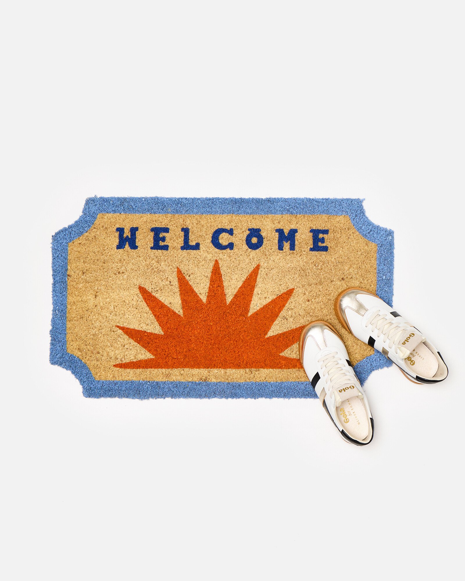 Welcome Orange Sunset Doormat | Oliver Bonas