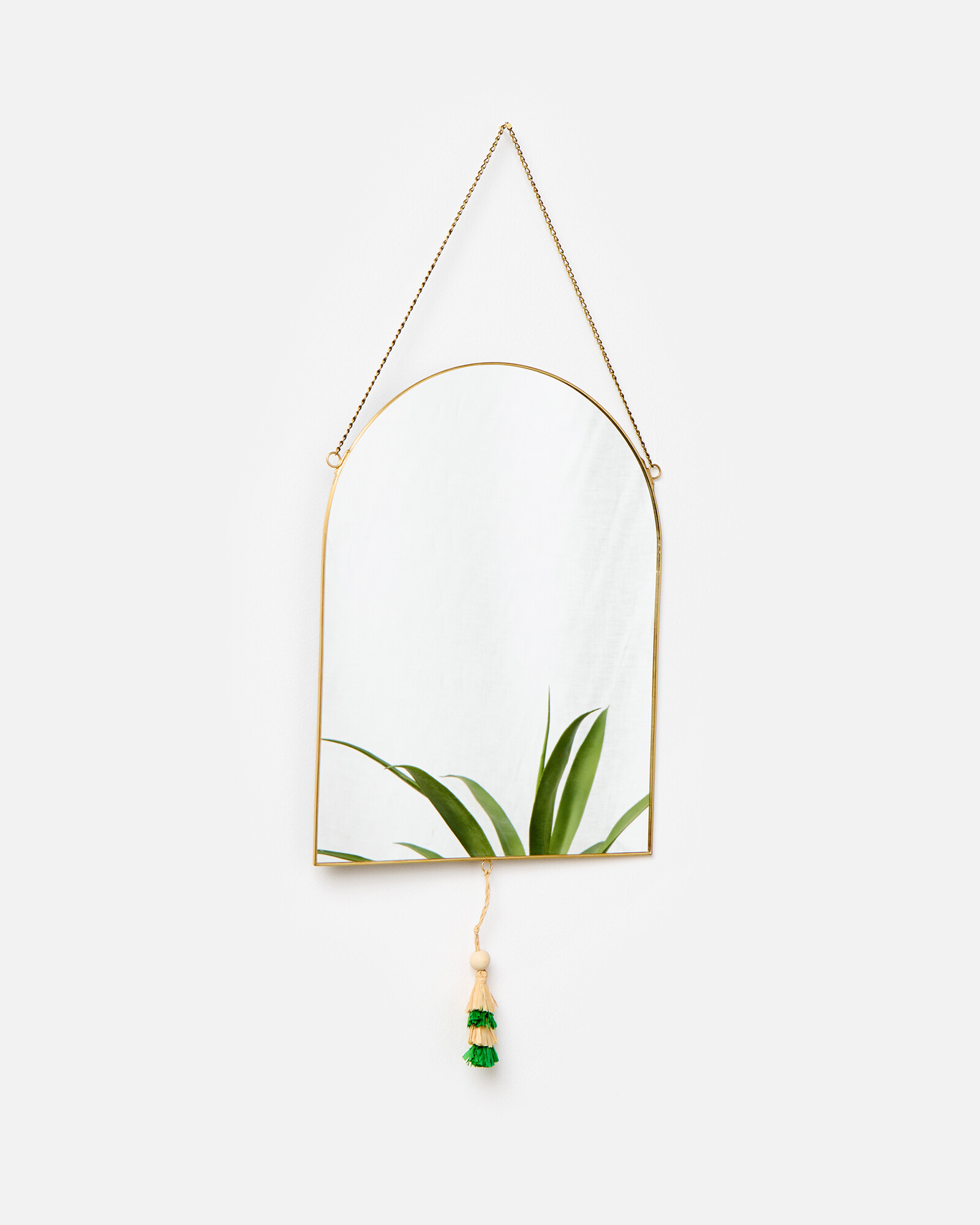 Raffia Arched Hanging Wall Mirror | Oliver Bonas