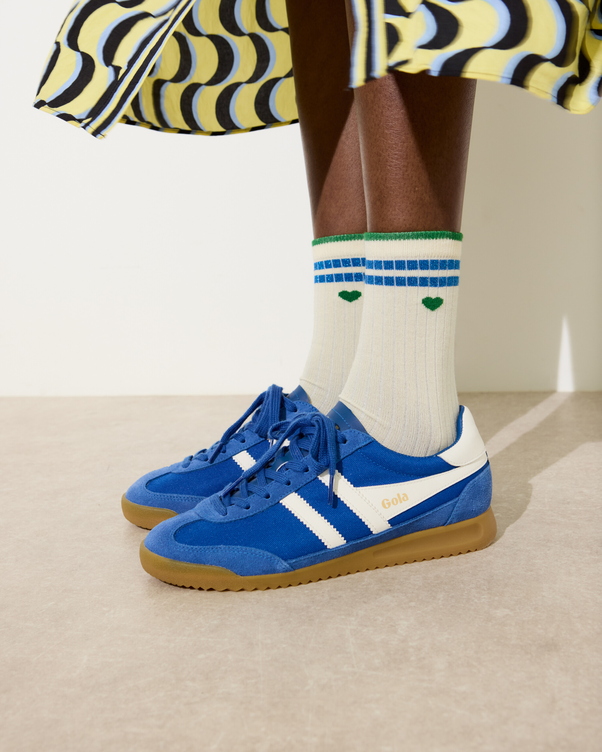 Gola Tornado Blue Sapphire Leather Sneakers | Oliver Bonas US