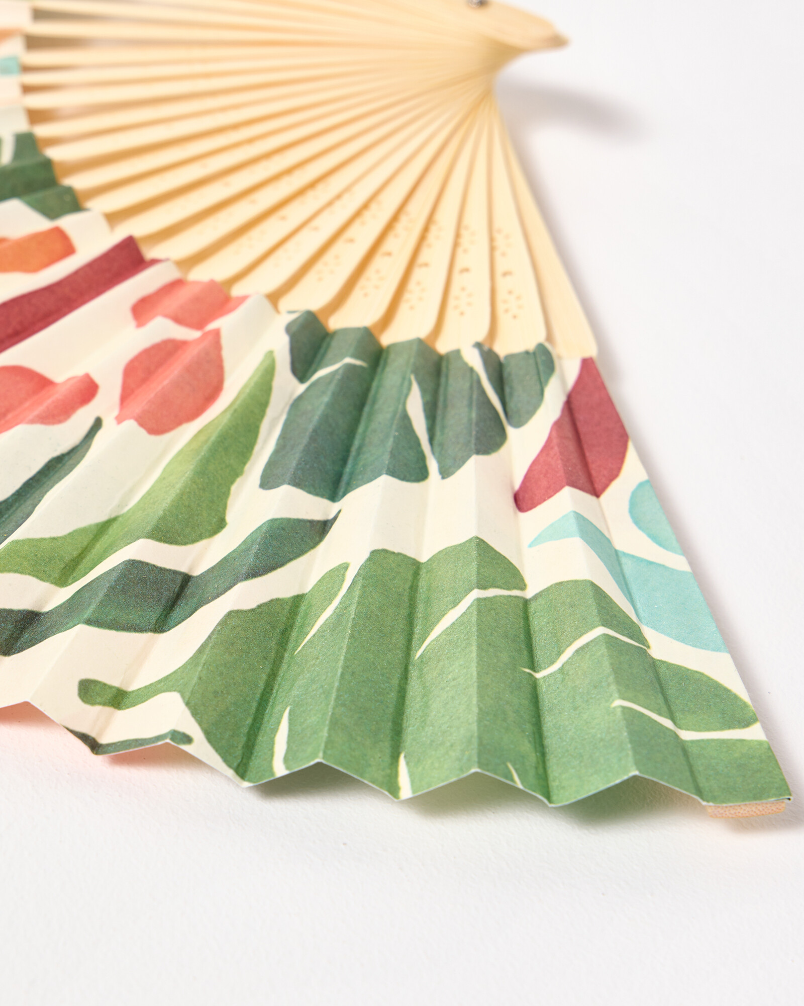 Palm Printed Hand Held Fan | Oliver Bonas