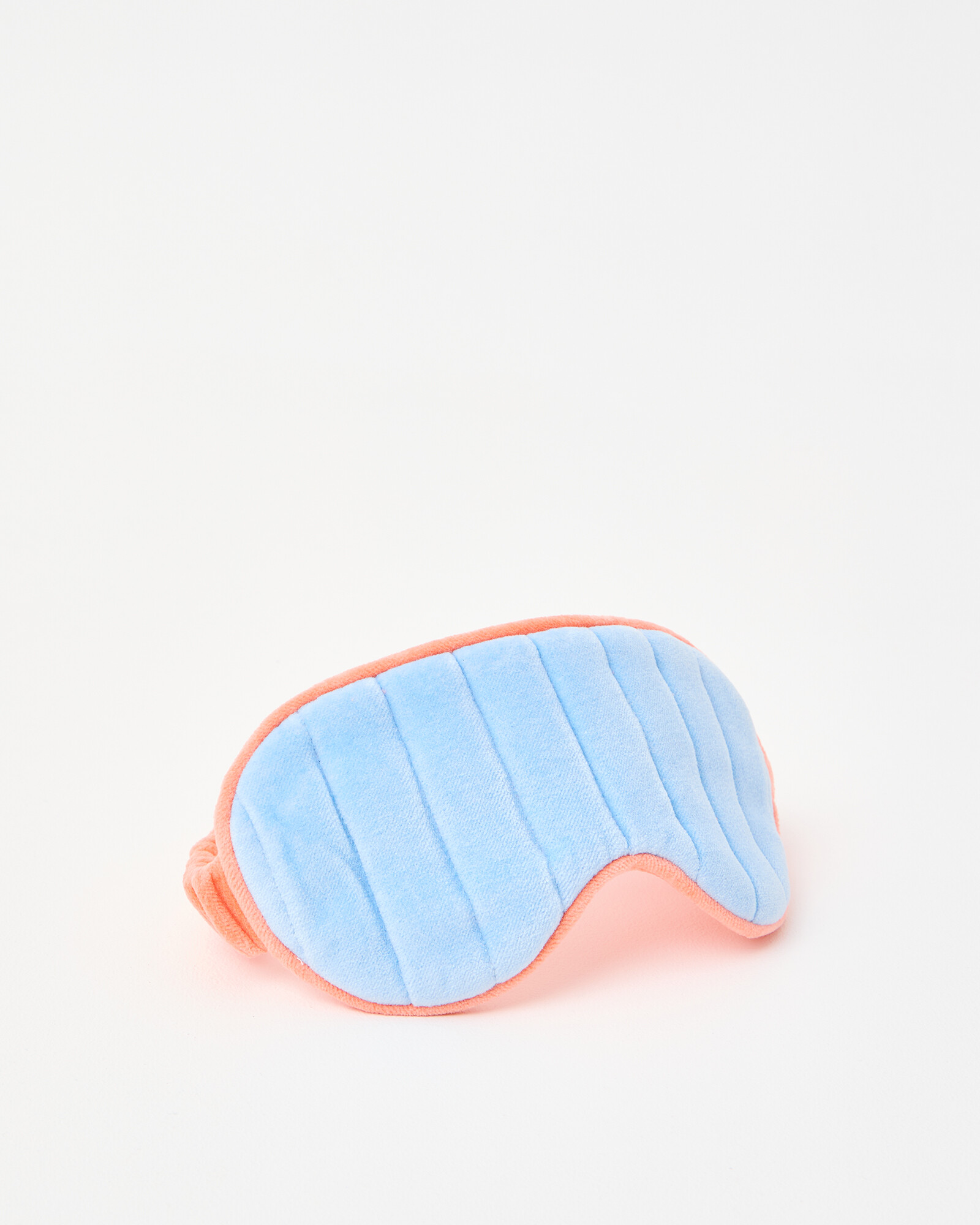 Quilted Blue Velvet Eye Mask | Oliver Bonas