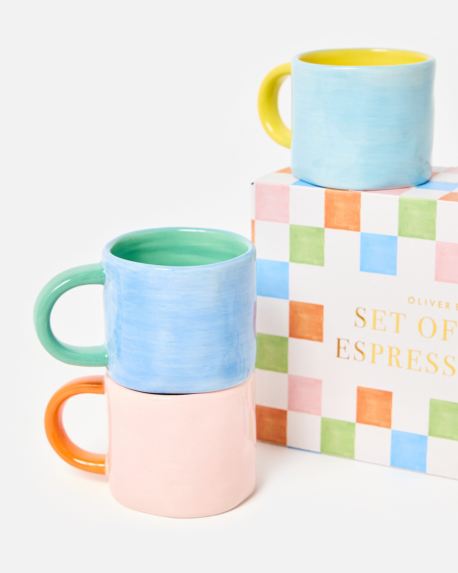 Elio Ceramic Espresso Cups Set of Four | Oliver Bonas