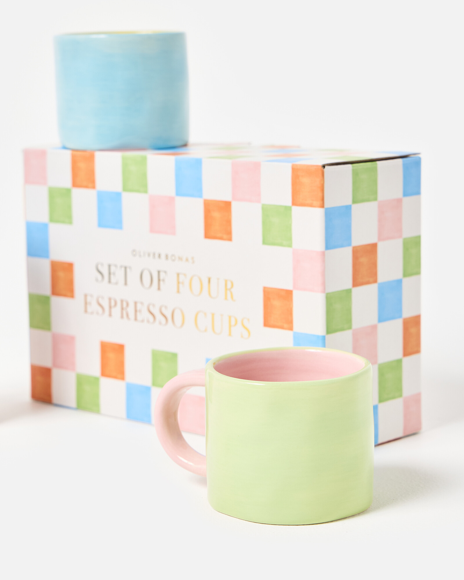 Elio Ceramic Espresso Cups Set of Four | Oliver Bonas