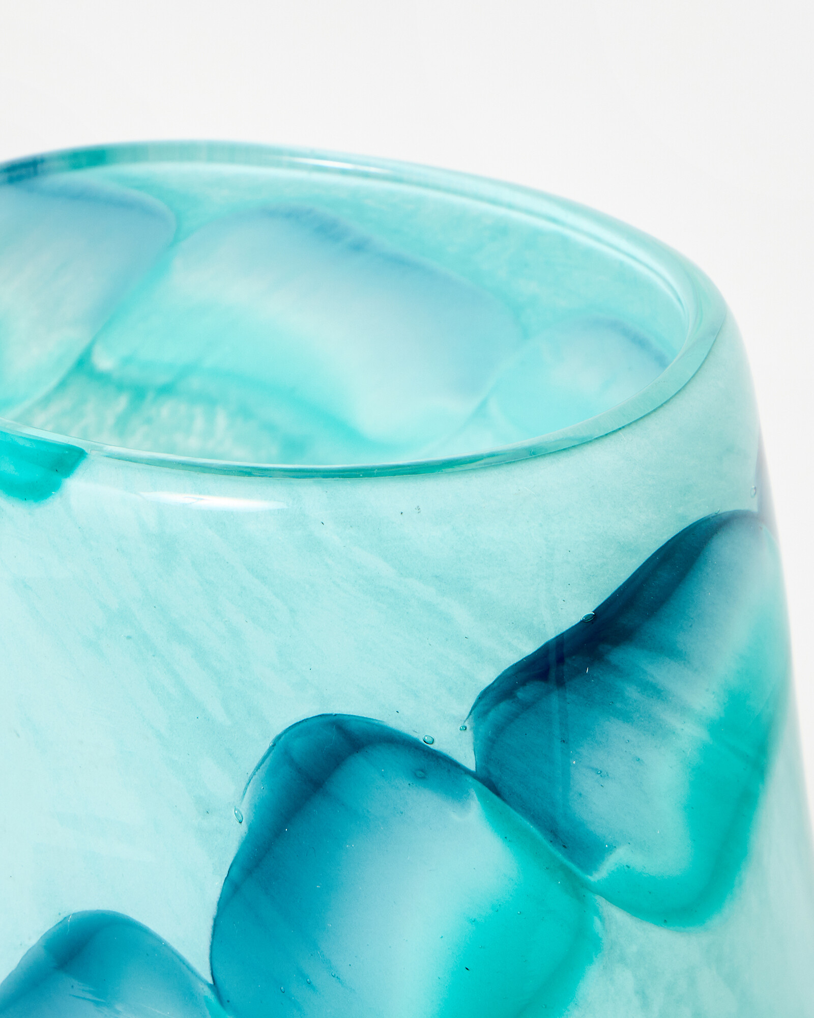 Naya Blue Glass Flower Vase | Oliver Bonas