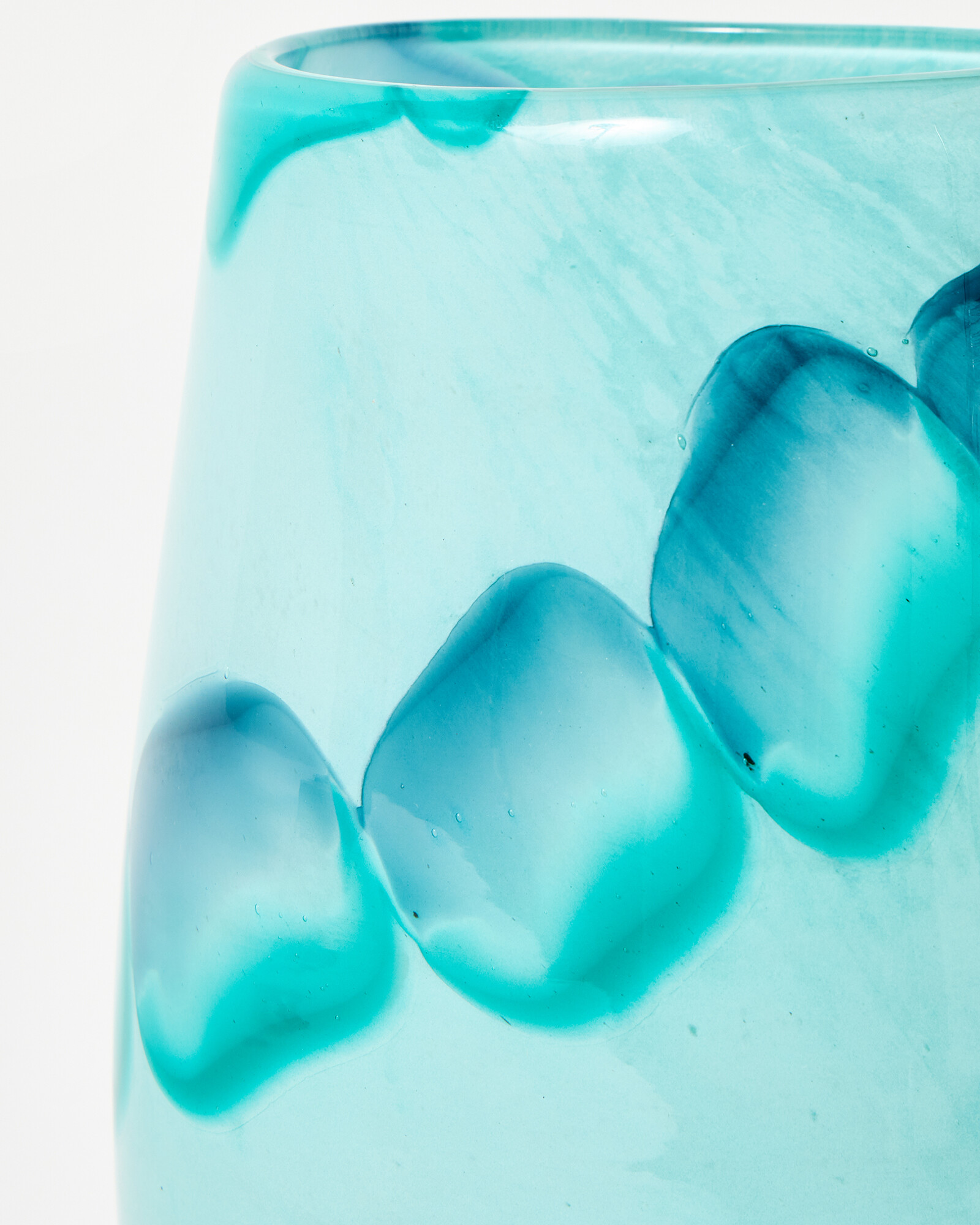 Naya Blue Glass Flower Vase | Oliver Bonas
