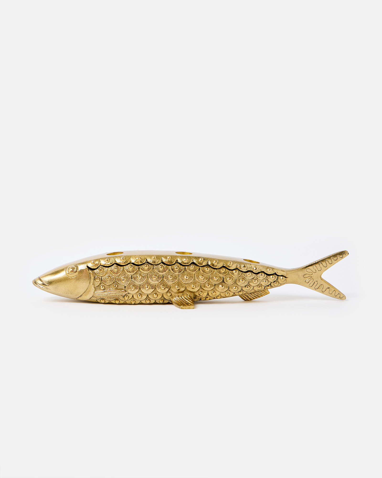 Fish Gold Metal Triple Candle Holder | Oliver Bonas