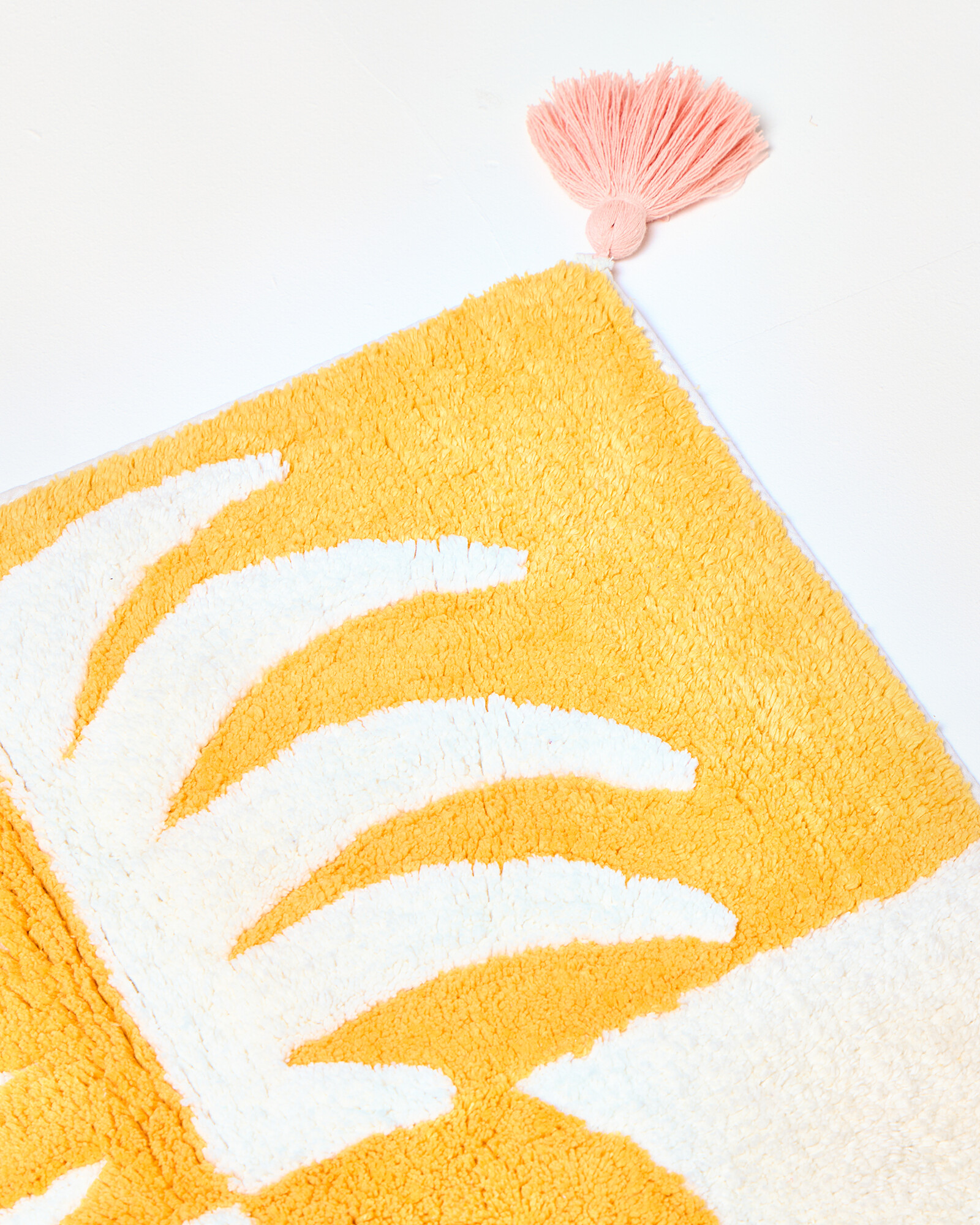 Pineapple Chequerboard Square Bath Mat | Oliver Bonas