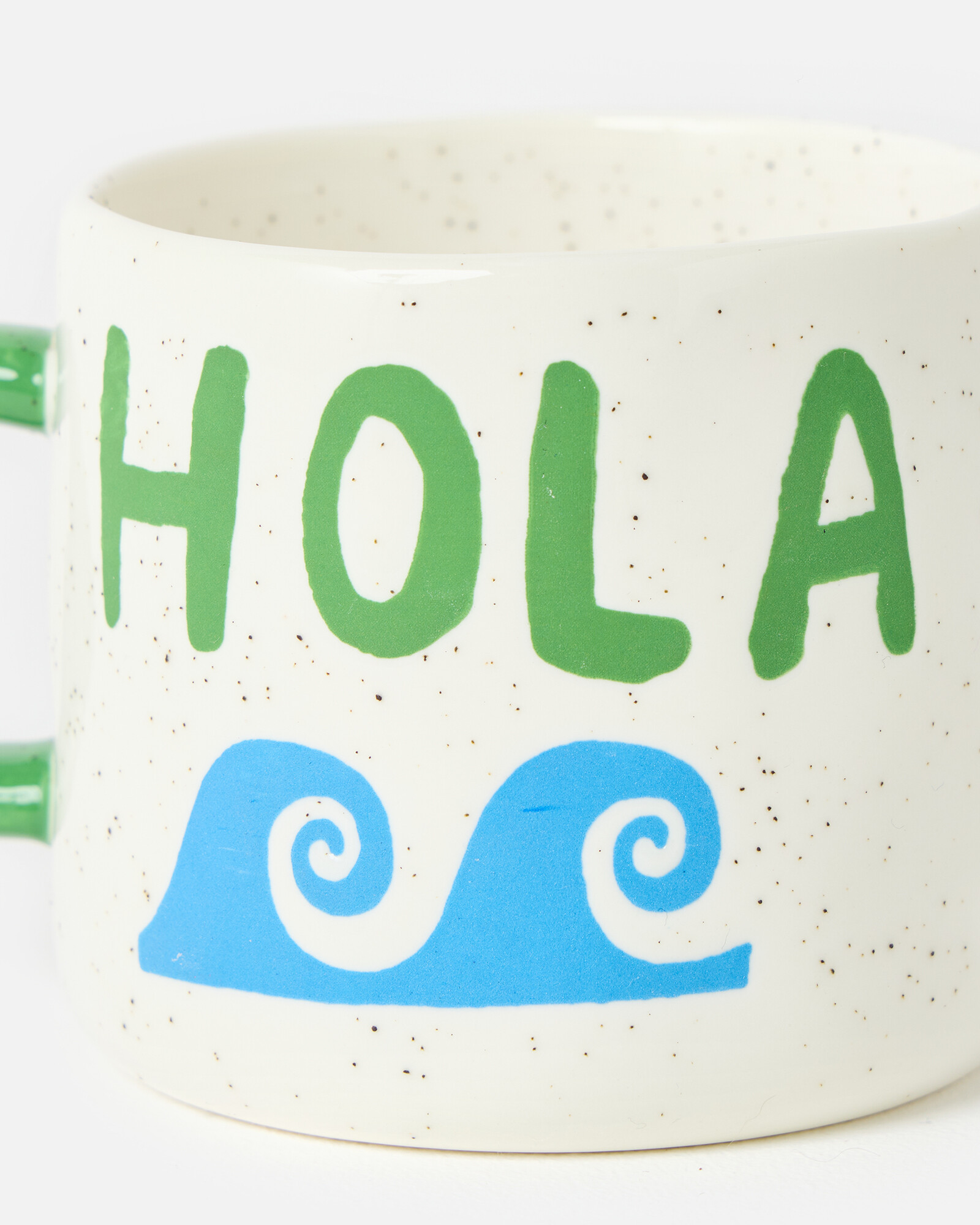 Hola Speckled Wave Ceramic Mug | Oliver Bonas