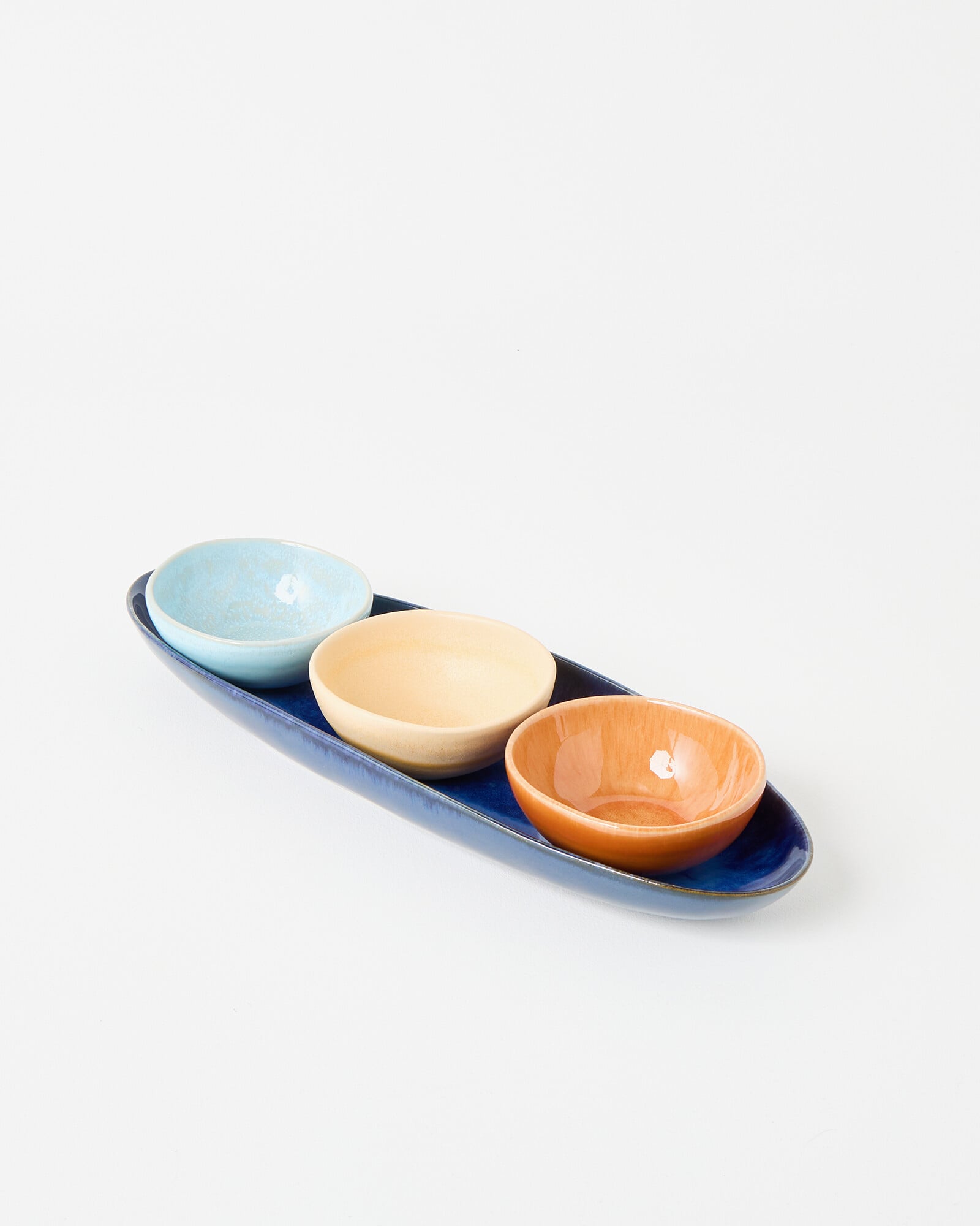 Soleil Glazed Sharing Platter & Bowl Trio | Oliver Bonas
