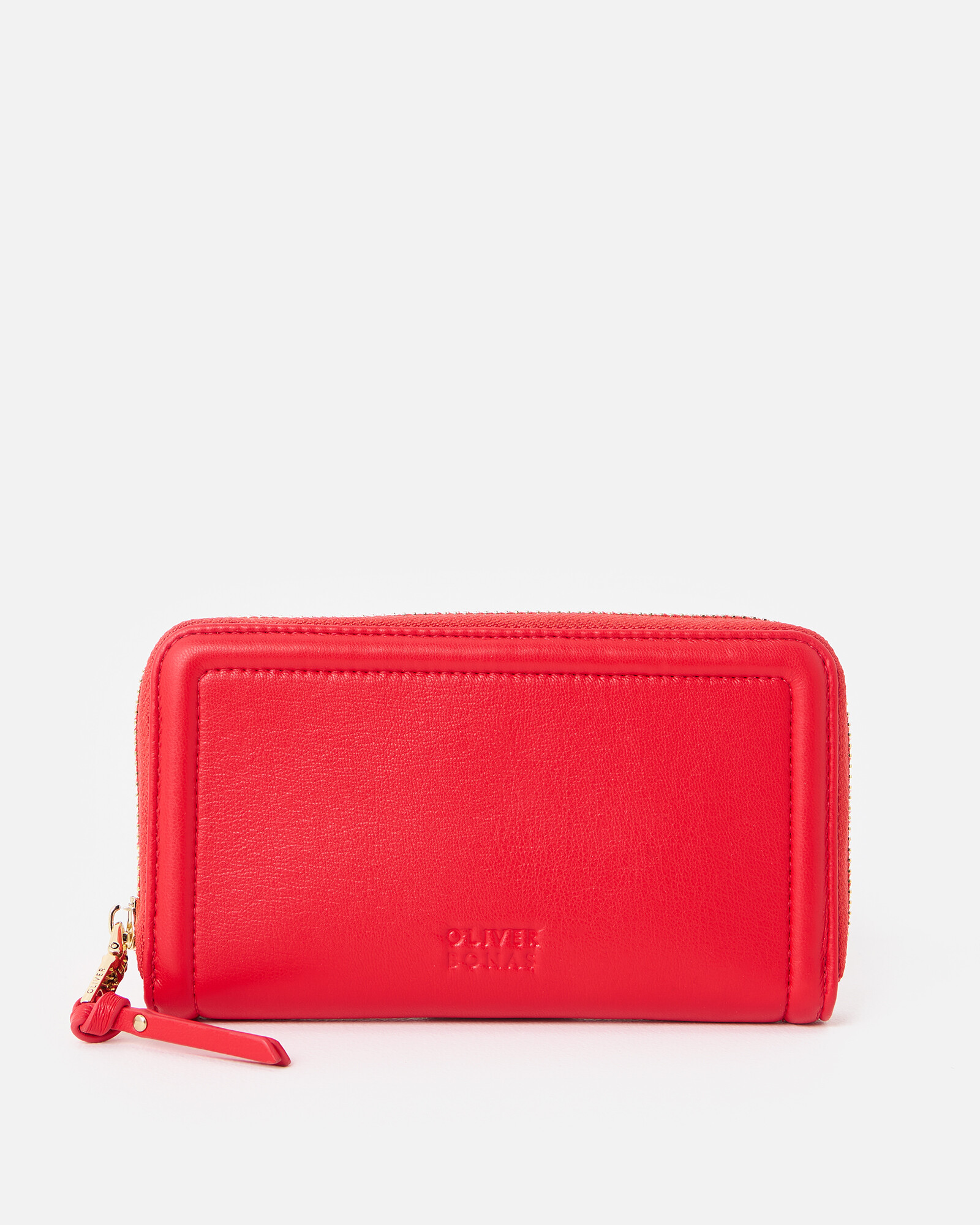 Maddie Red Zip Around Purse | Oliver Bonas