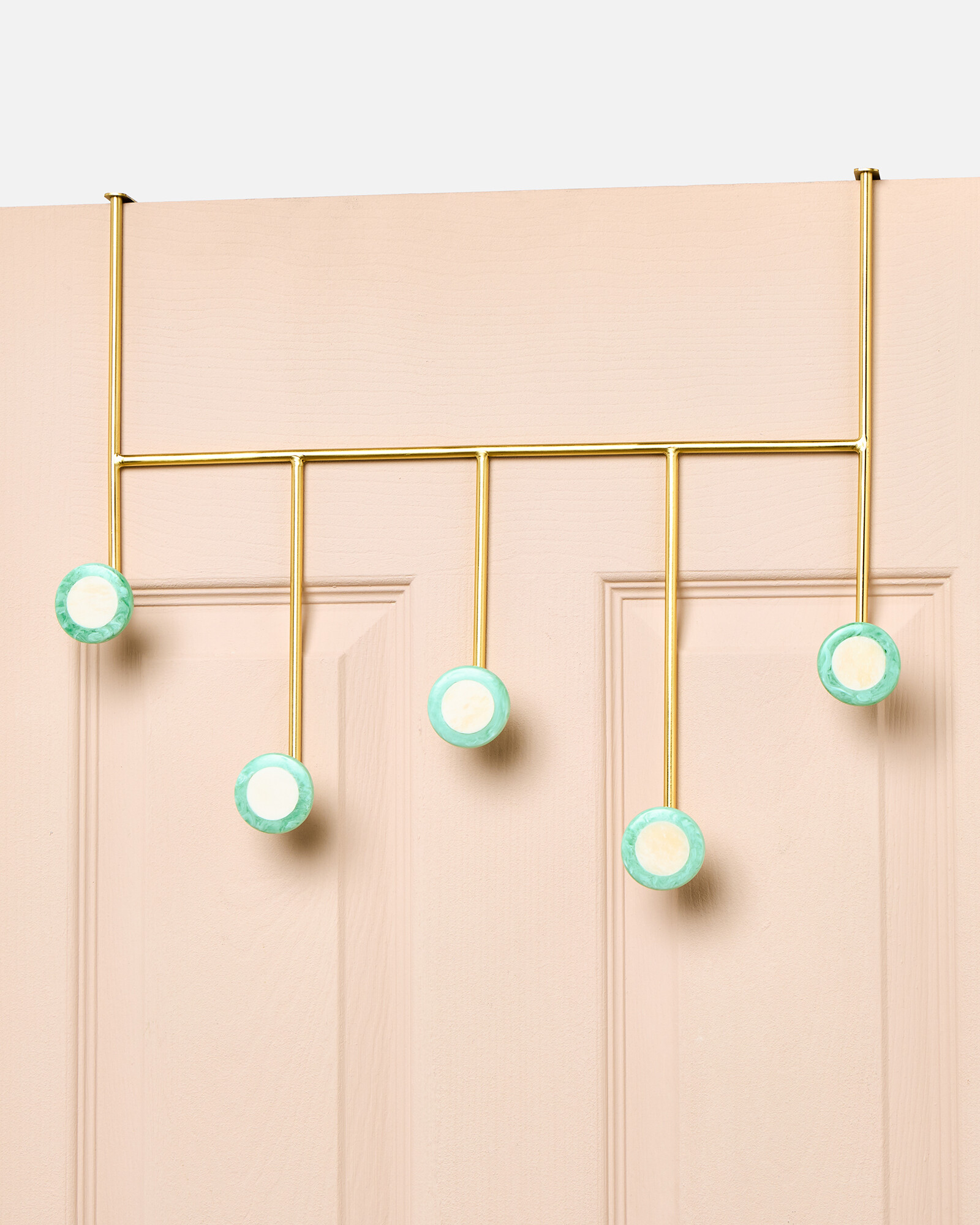 Resin & Bone Gold Over The Door Multi Storage Hooks | Oliver Bonas