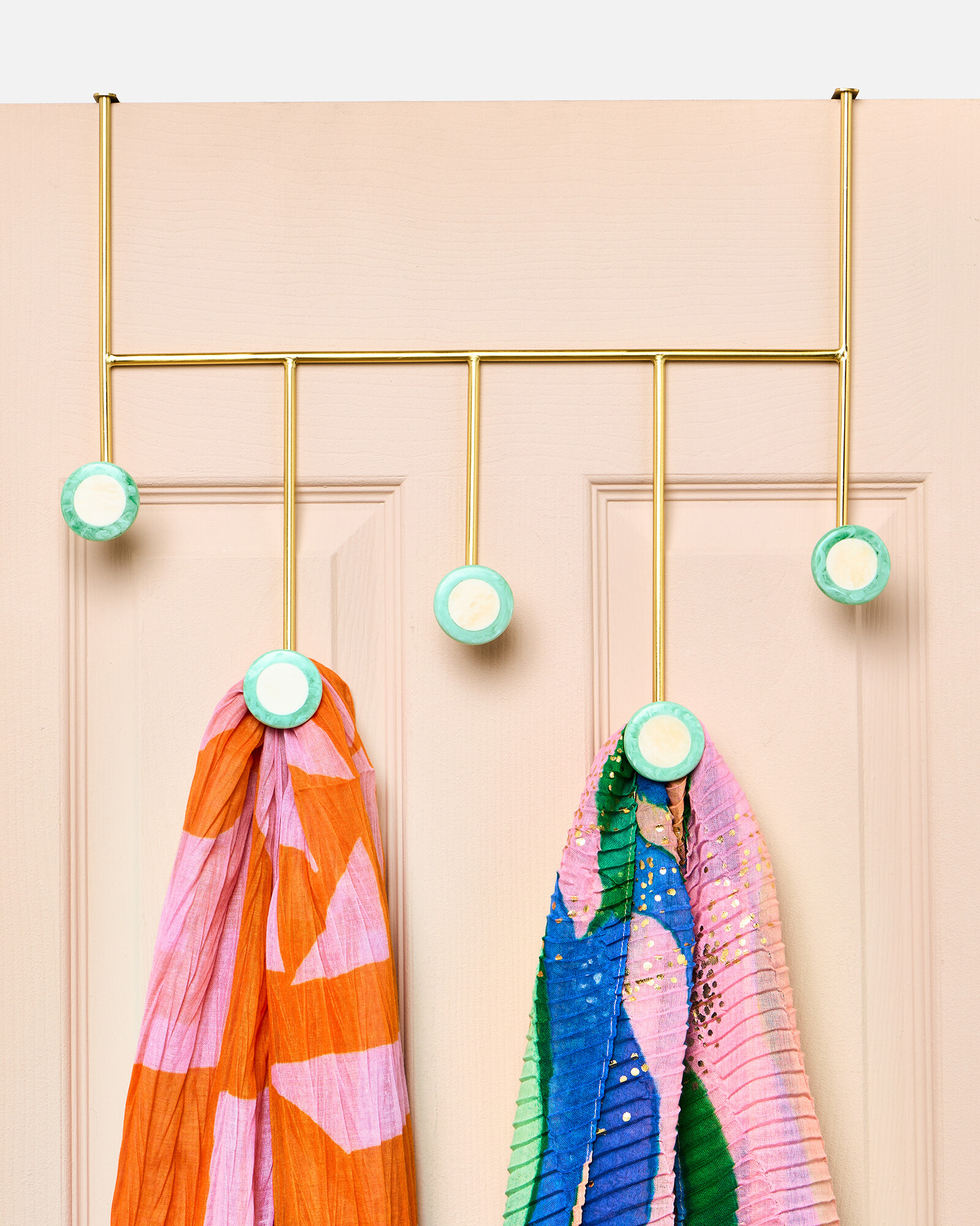 Resin & Bone Gold Over The Door Multi Storage Hooks | Oliver Bonas