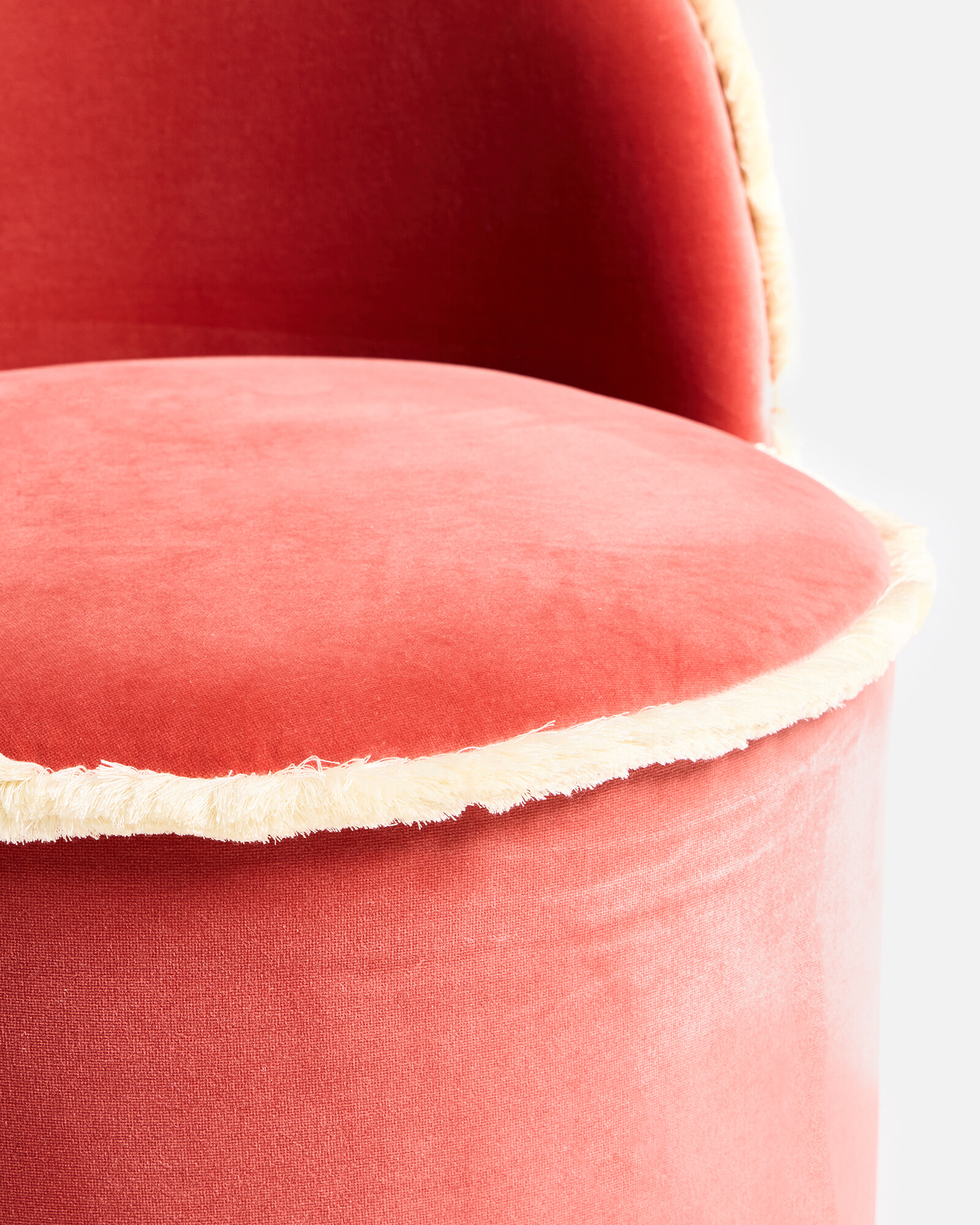 Issey Coral Velvet Dressing Table Chair | Oliver Bonas