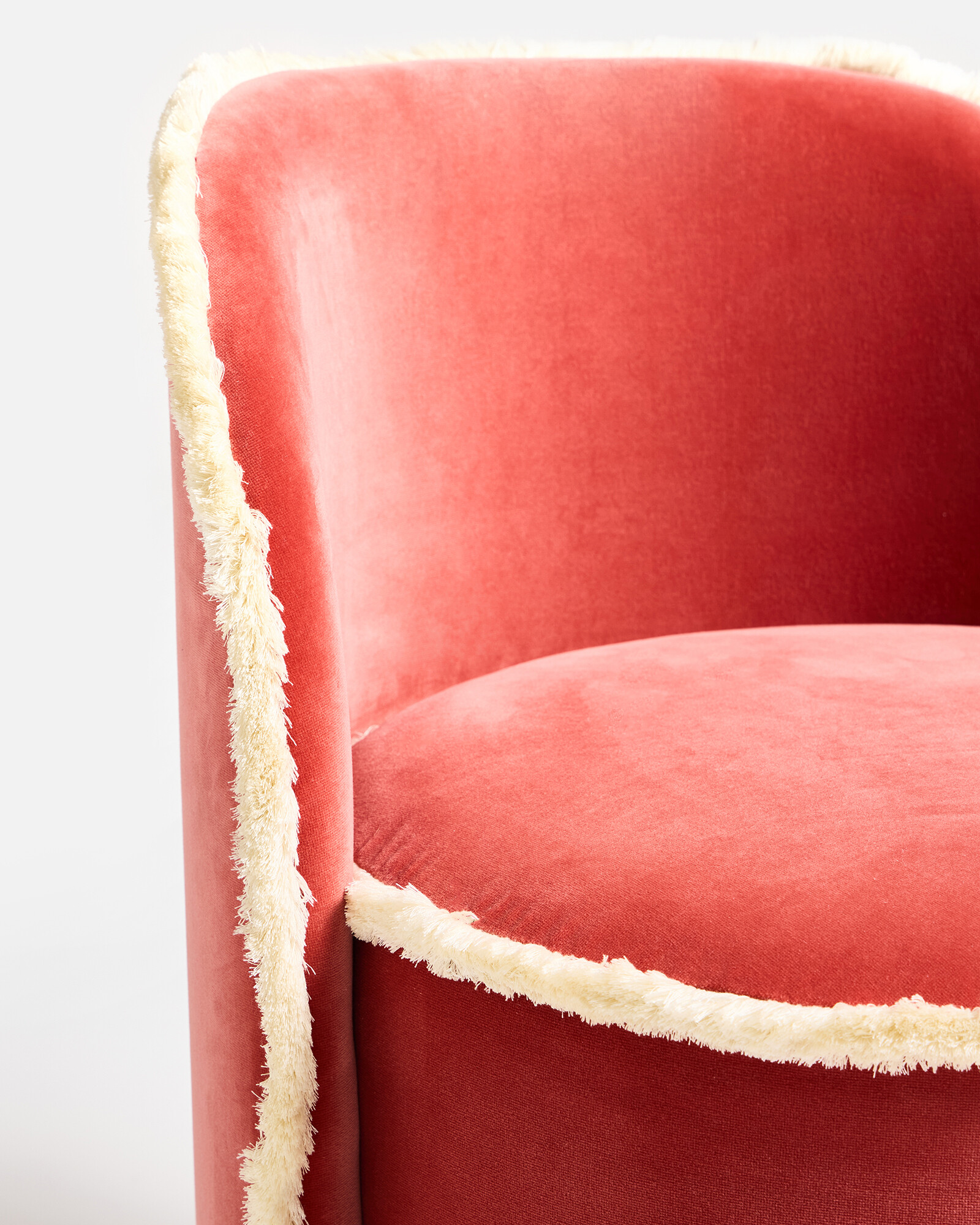Issey Coral Velvet Dressing Table Chair | Oliver Bonas