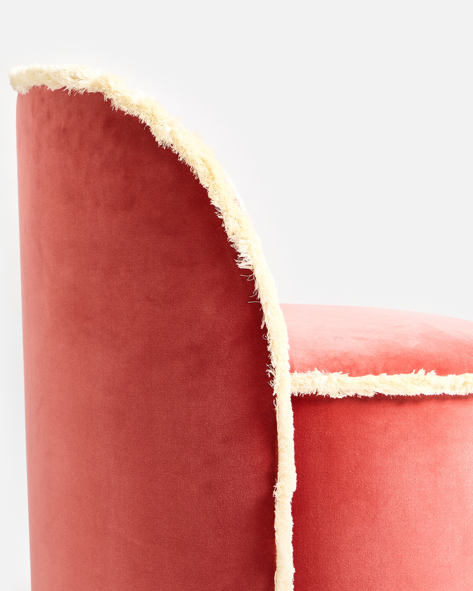 Issey Coral Velvet Dressing Table Chair | Oliver Bonas