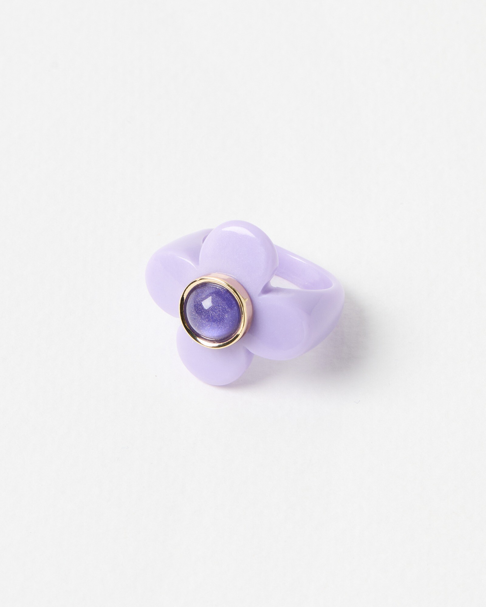 Nina Purple Flower Statement Ring | Oliver Bonas