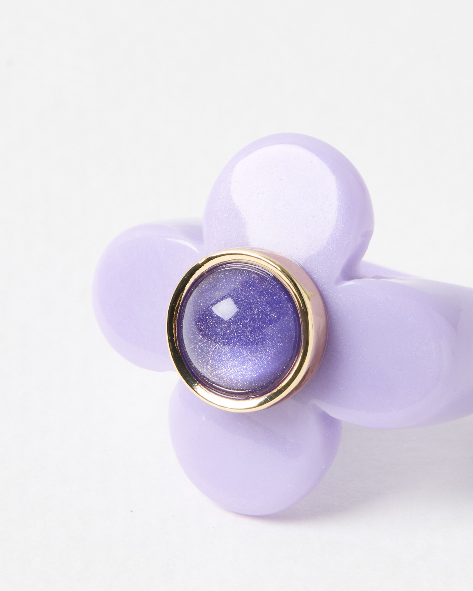 Nina Purple Flower Statement Ring | Oliver Bonas