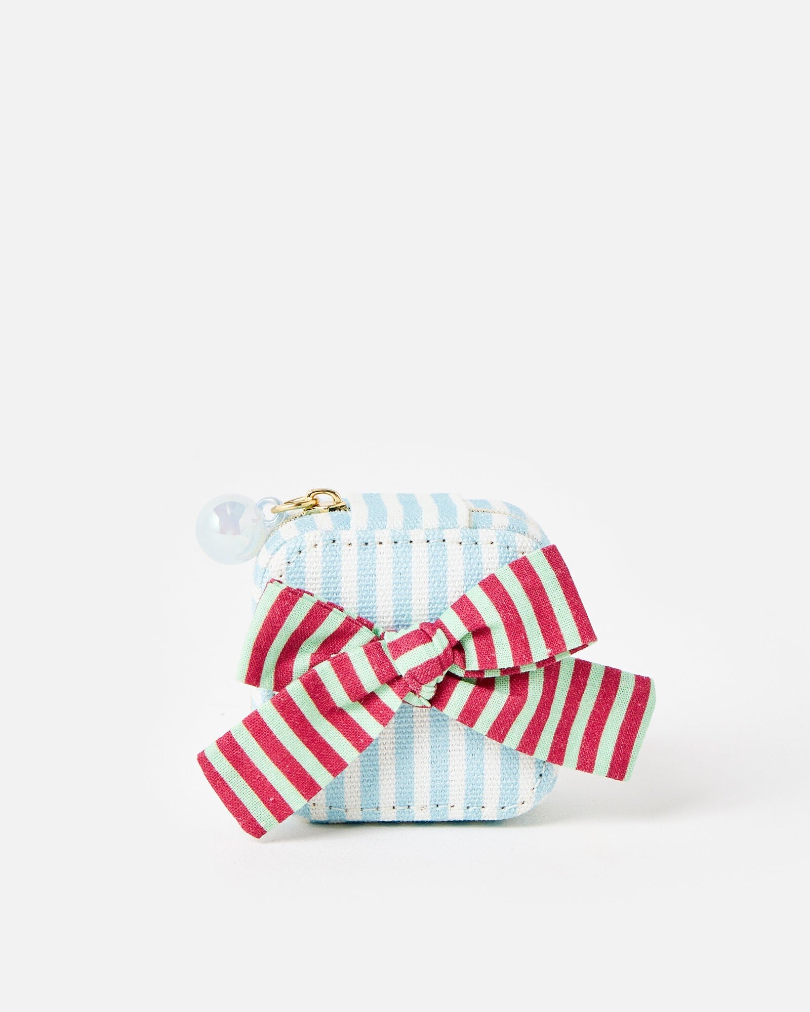 Blue & White Striped Square Jewellery Box | Oliver Bonas