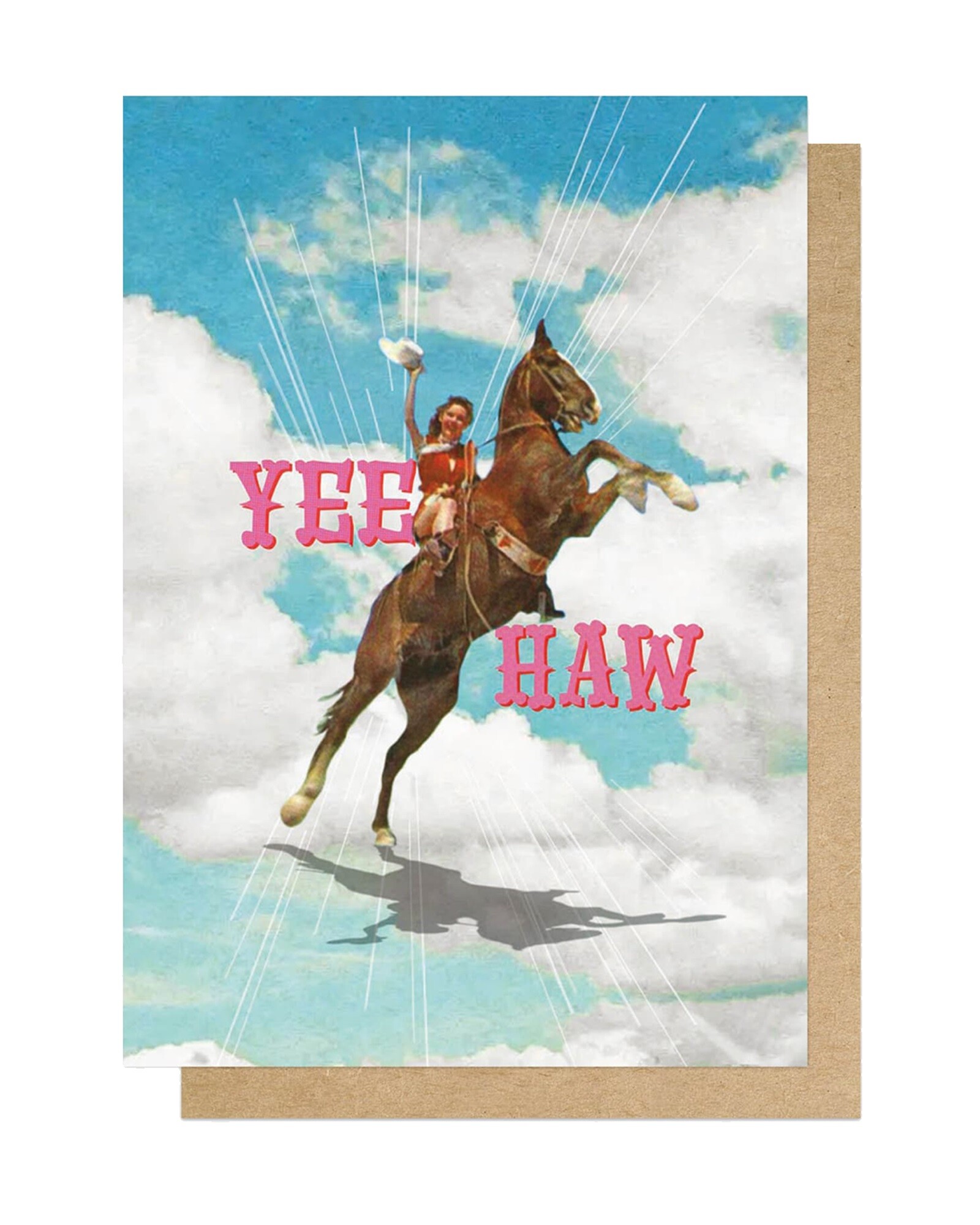 Yeehaw Horse Greeting Card | Oliver Bonas
