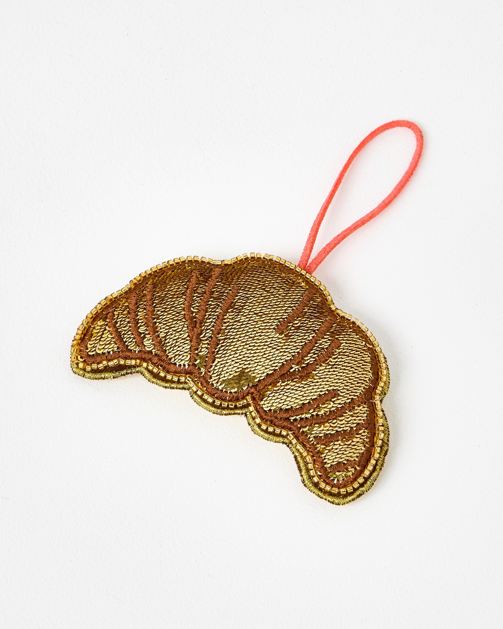 Croissant Sequinned Christmas Tree Decoration | Oliver Bonas