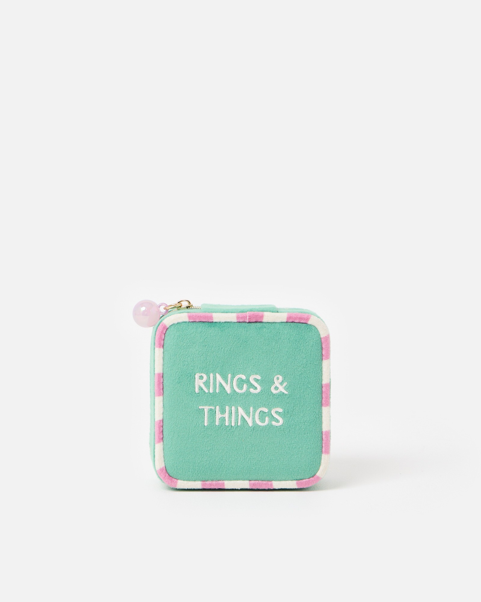 Rings and Things Green & Lilac Square Jewellery Box | Oliver Bonas