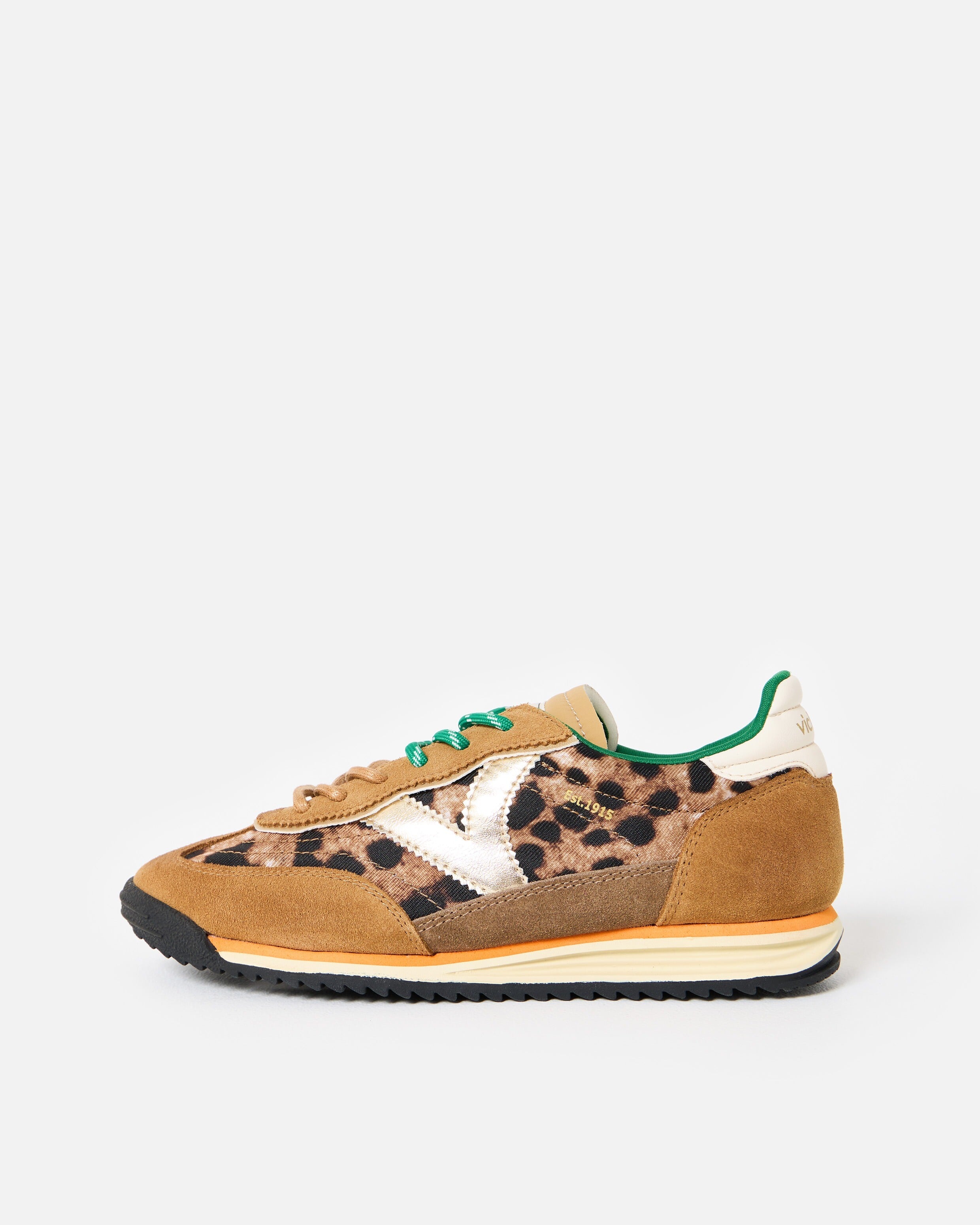 Victoria Saturno Suede & Nylon Animal Print Trainers | Oliver Bonas