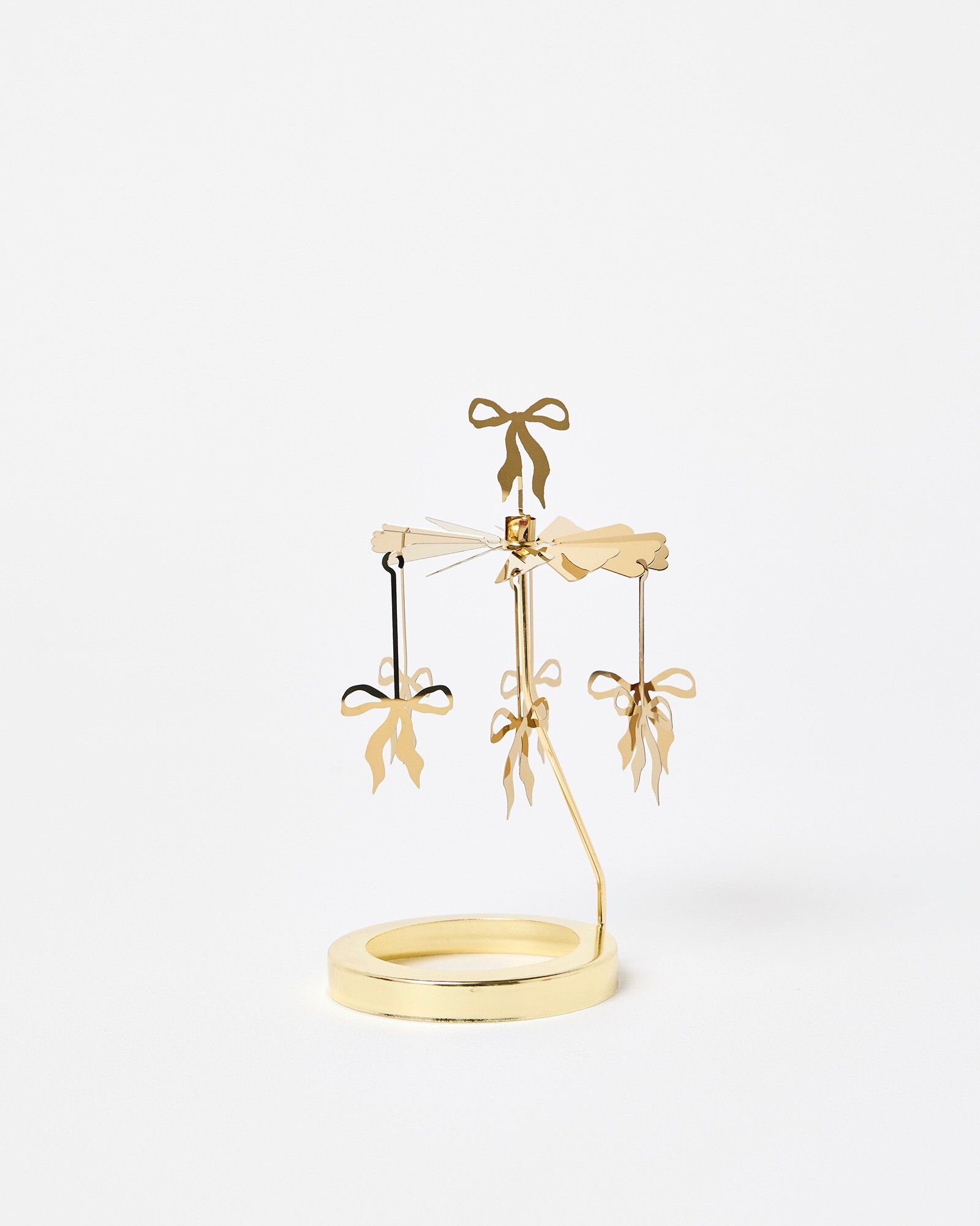 Bow Gold Candle Spinner Oliver Bonas Bow Gold Candle Spinner Oliver Bonas