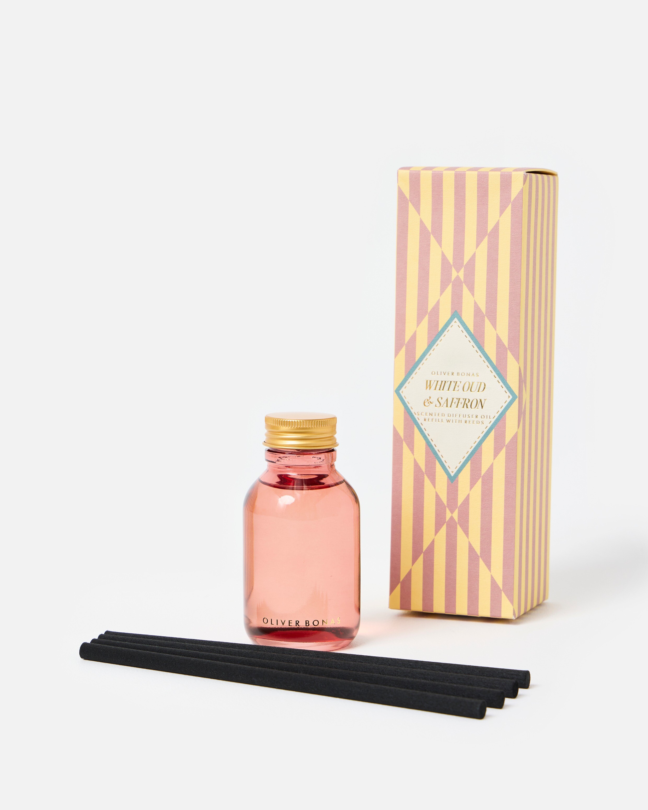 Raya White Oud & Saffron Reed Diffuser Oil Refill | Oliver Bonas