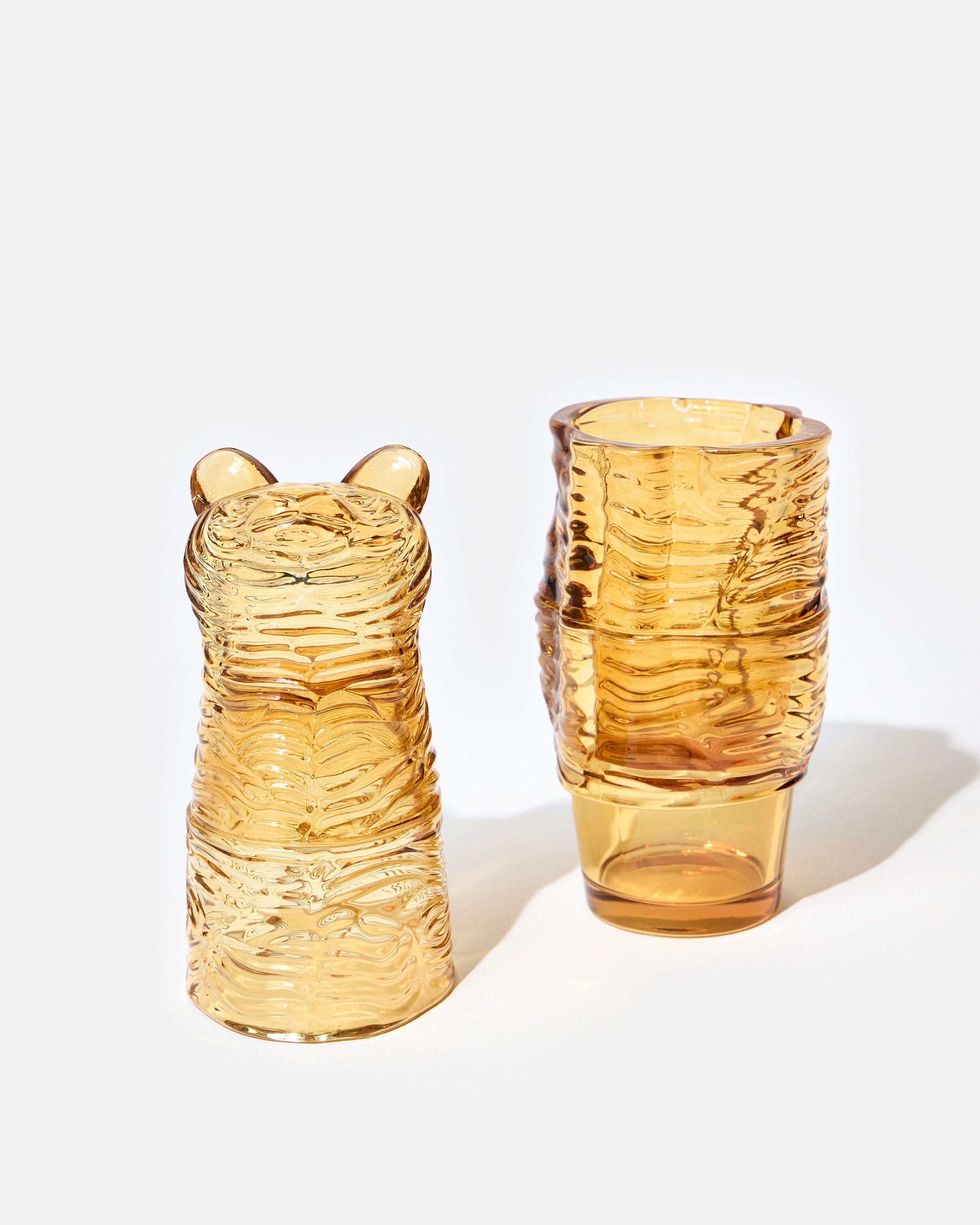Stacking Tiger Glass Tumblers Set of Four | Oliver Bonas