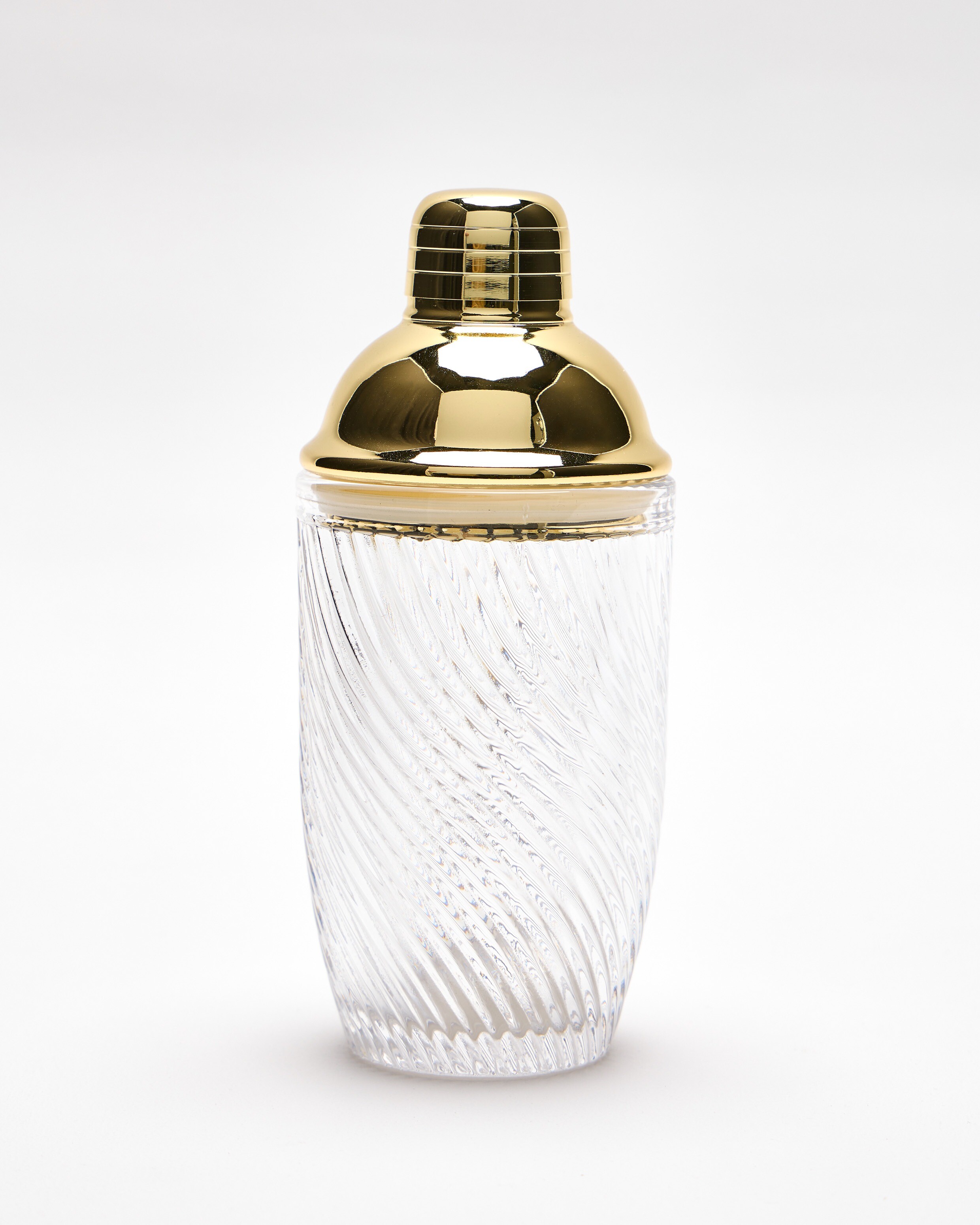 Swirl Clear Glass Cocktail Shaker | Oliver Bonas